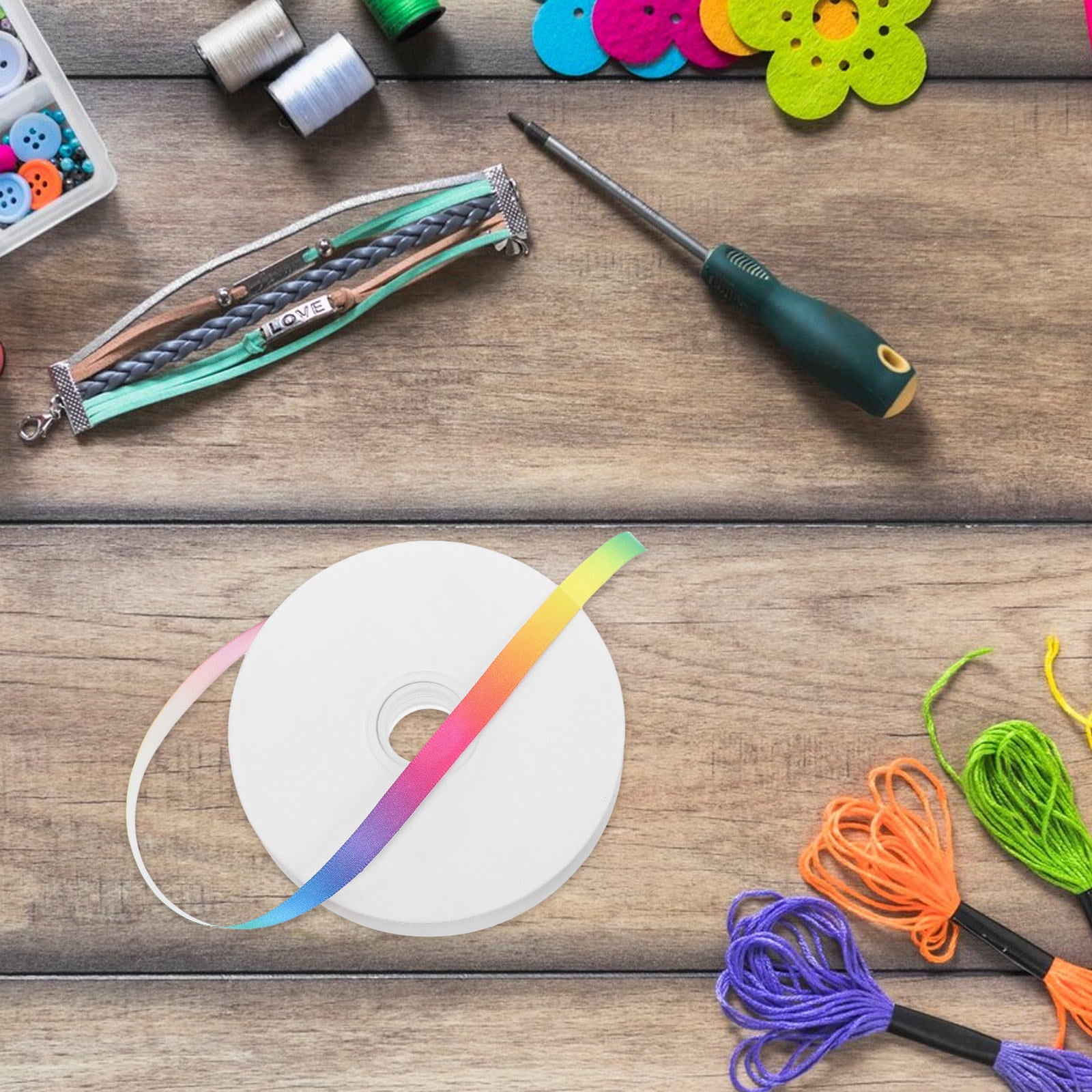 Raindrops Pastel Rainbow Polyester Ribbon for Fashion Accessories and ...