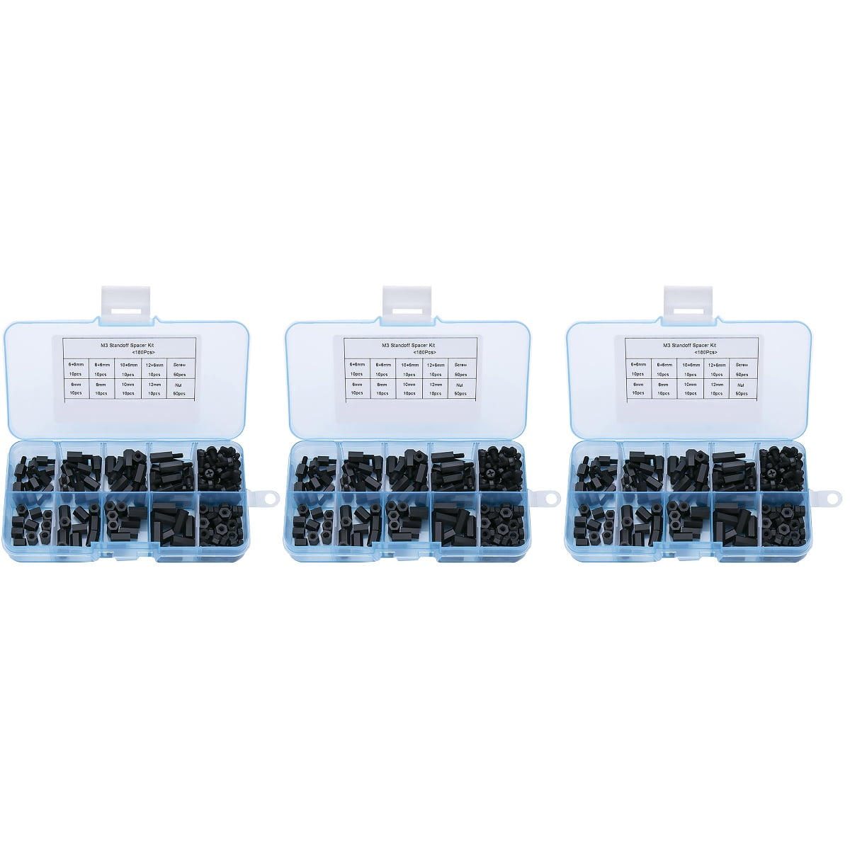 Raindrops 540 Pcs Plastic Spacer Nylon Standoff Thread Motherboard ...
