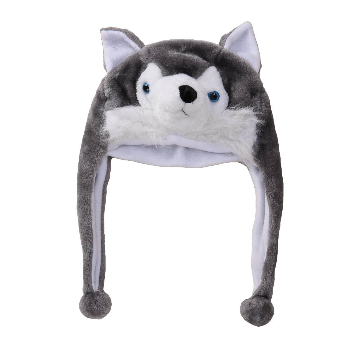 Raindrops 54Pack Flap Hat For In Grey Plush With Animal Shape And Cute ...