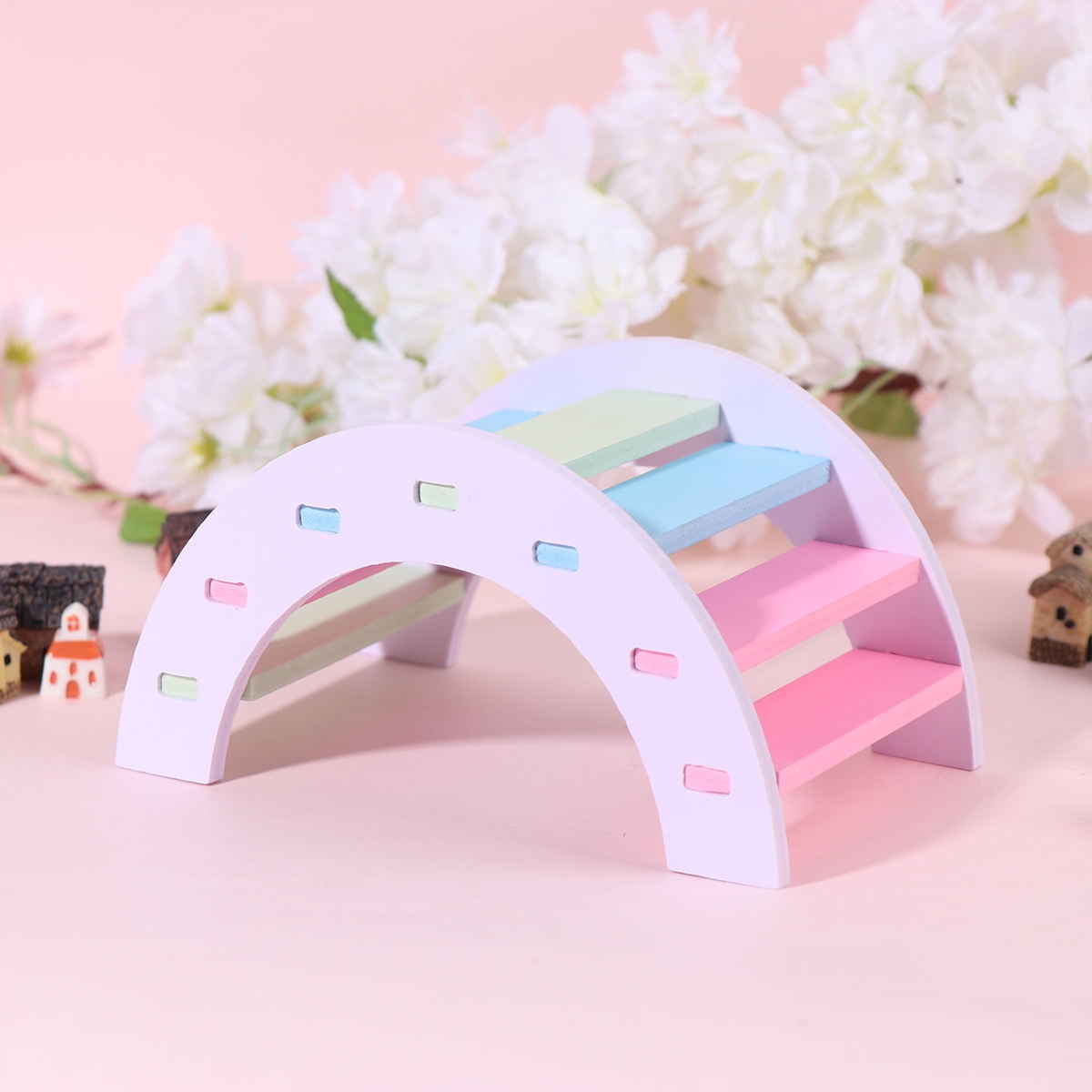 Raindrops 55Pack Colorful Wooden Hamster Ladder Small Animal Toy ...