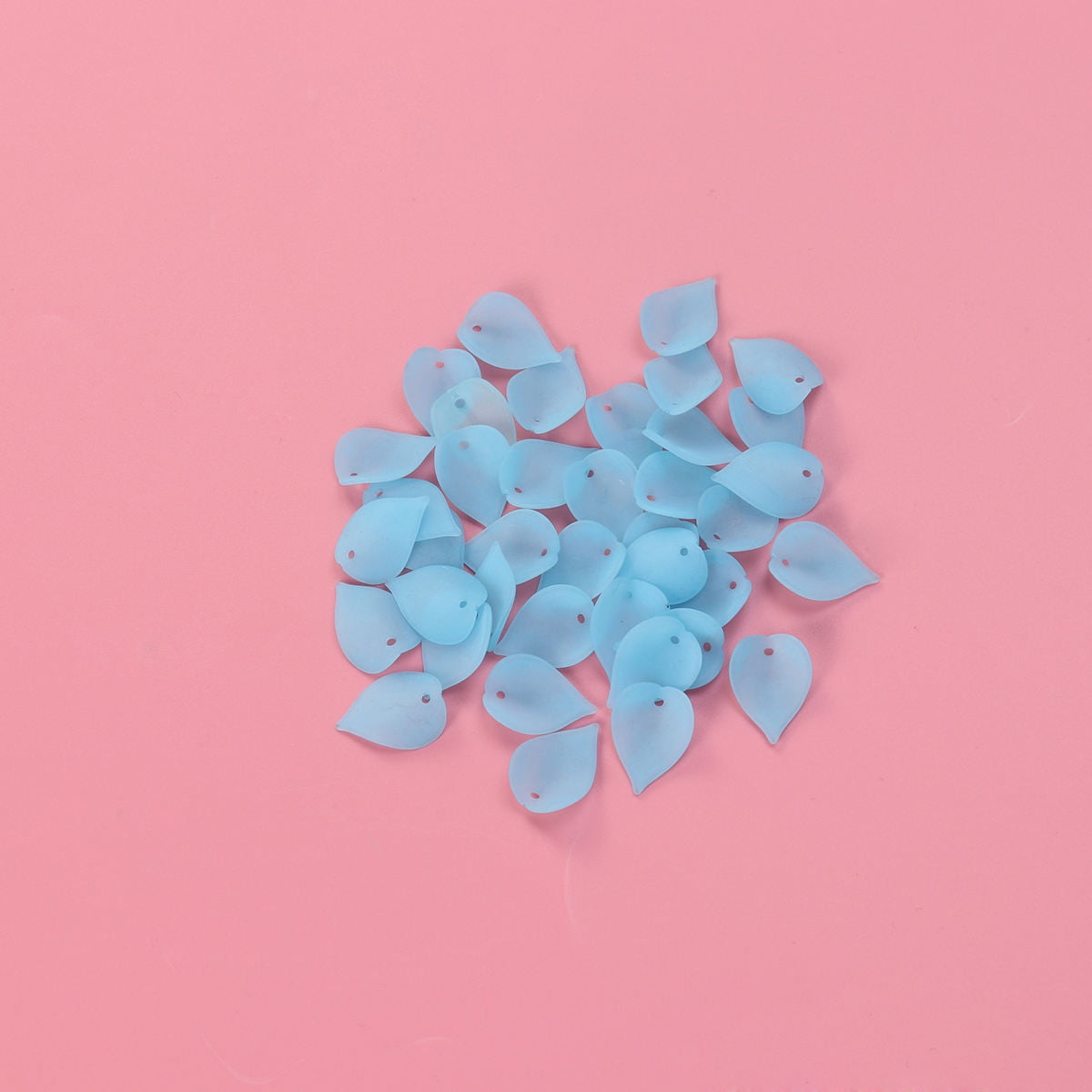 Raindrops Frosted Style Plastic Petals Sky-Blue Acrylic 560Pcs Hair ...