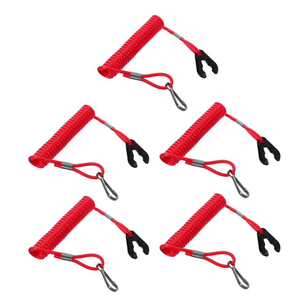 Raindrops 5PCS Boat Engine Safety Leash Universal Emergency Stop Tether ...