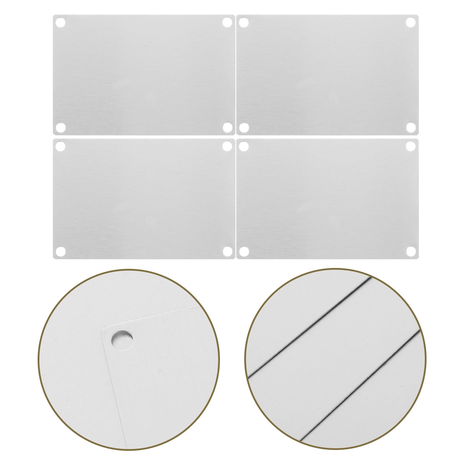 Raindrops 5PCS Stainless Steel Blank Sign Plates for Outdoor Yard Use ...