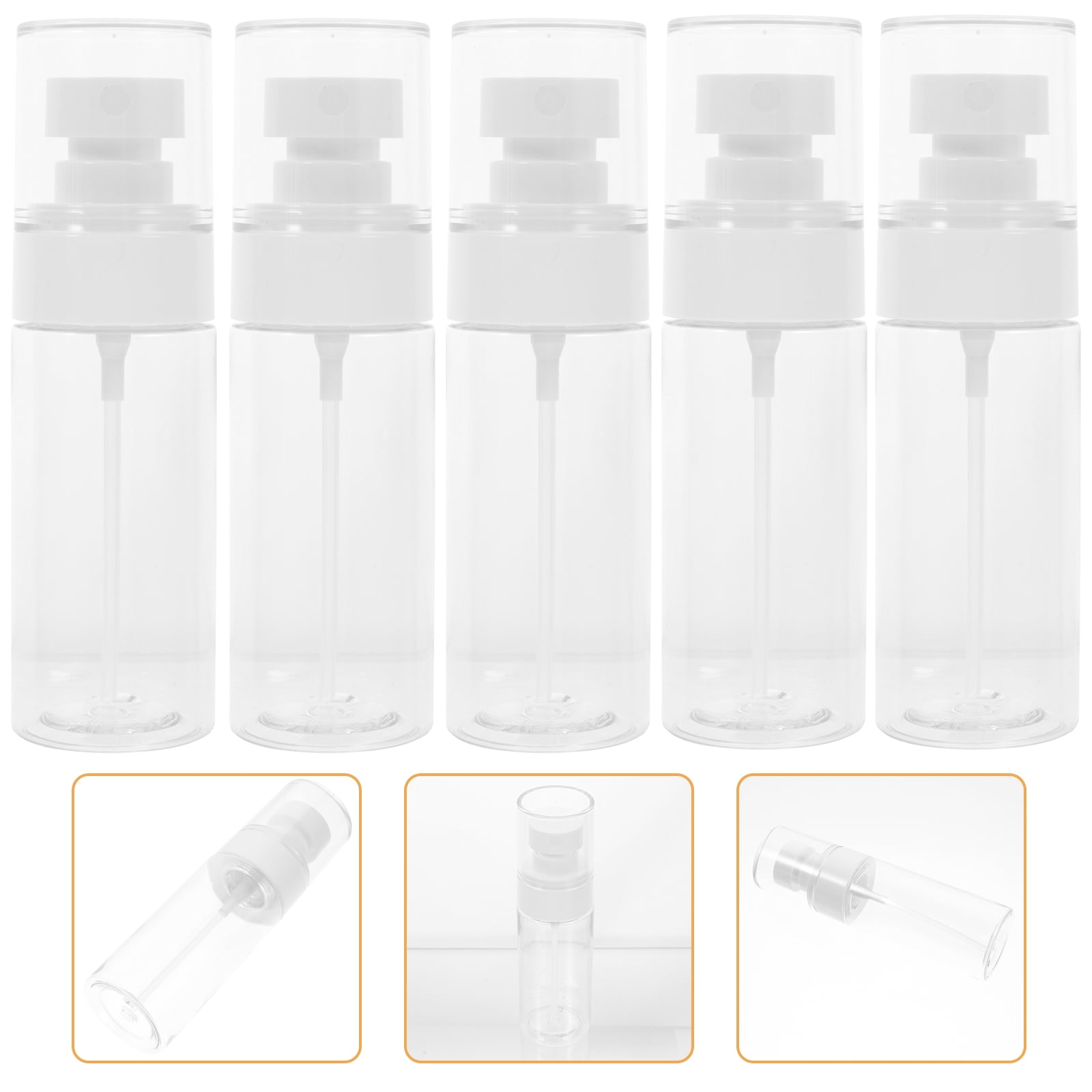 Raindrops 5Pcs Clear Plastic Spray Bottle for Hair and Refillable Use ...