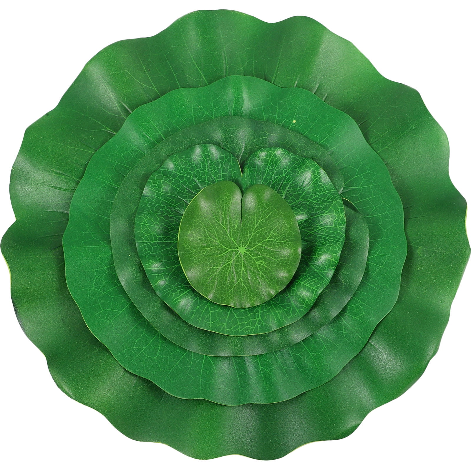 Raindrops Pond Decorations Simulated Lotus Leaf Green Pu 5Pcs - Walmart.com