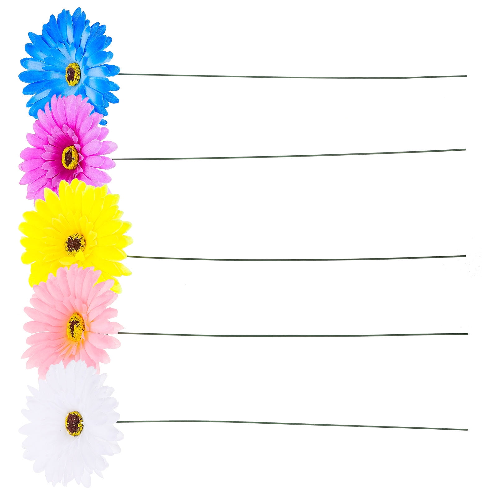 FOMIYES 5Pcs Sturdy Iron Garden Stakes with Vivid Daisy Flower Design ...