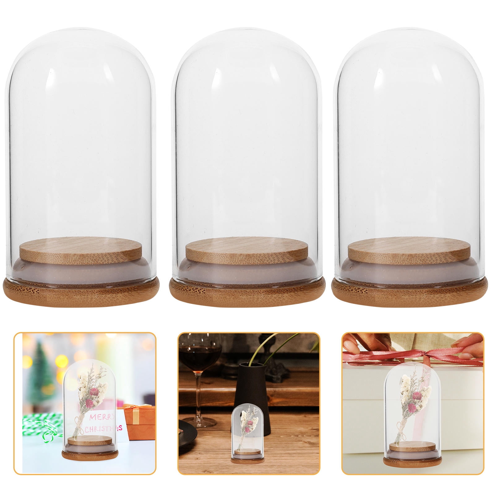 Raindrops 5Pcs Glass Display Cover Assorted Color Protection For ...