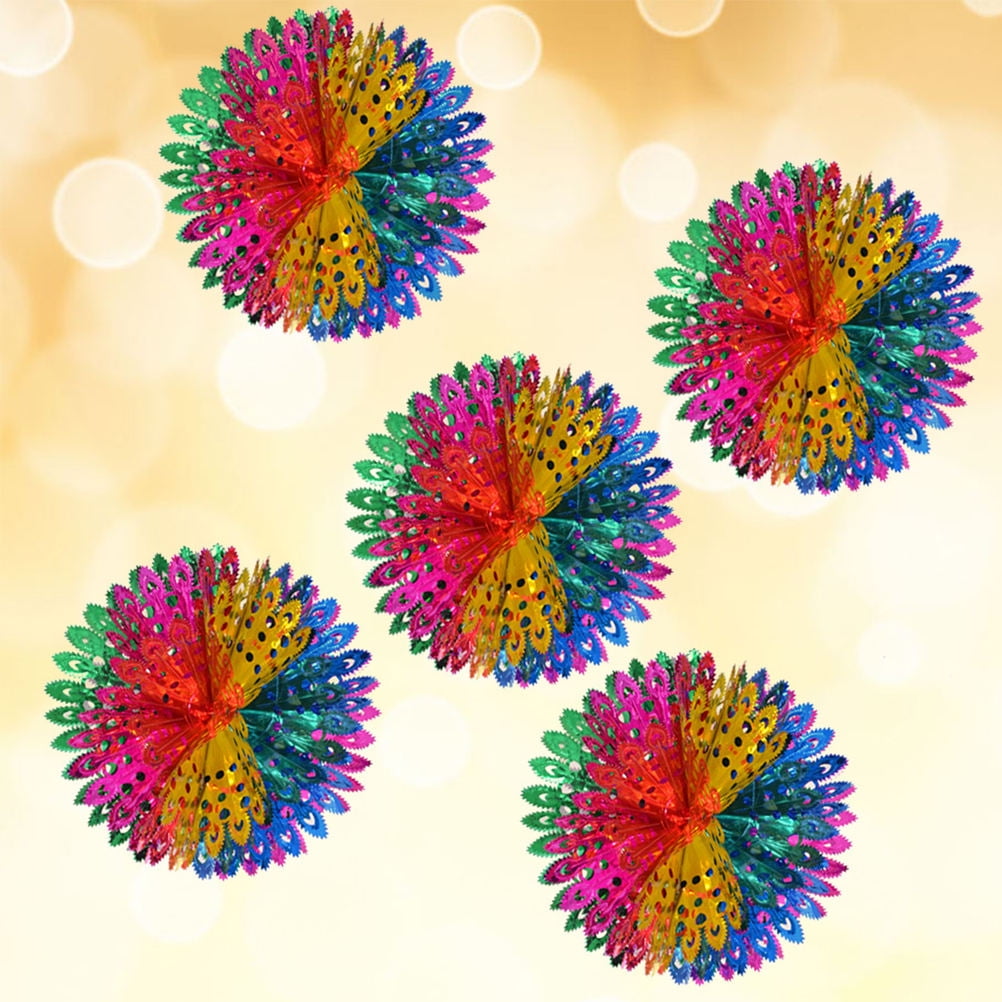 Raindrops 5Pcs Multi Colored Garland Balls 43x43cm for Festive ...