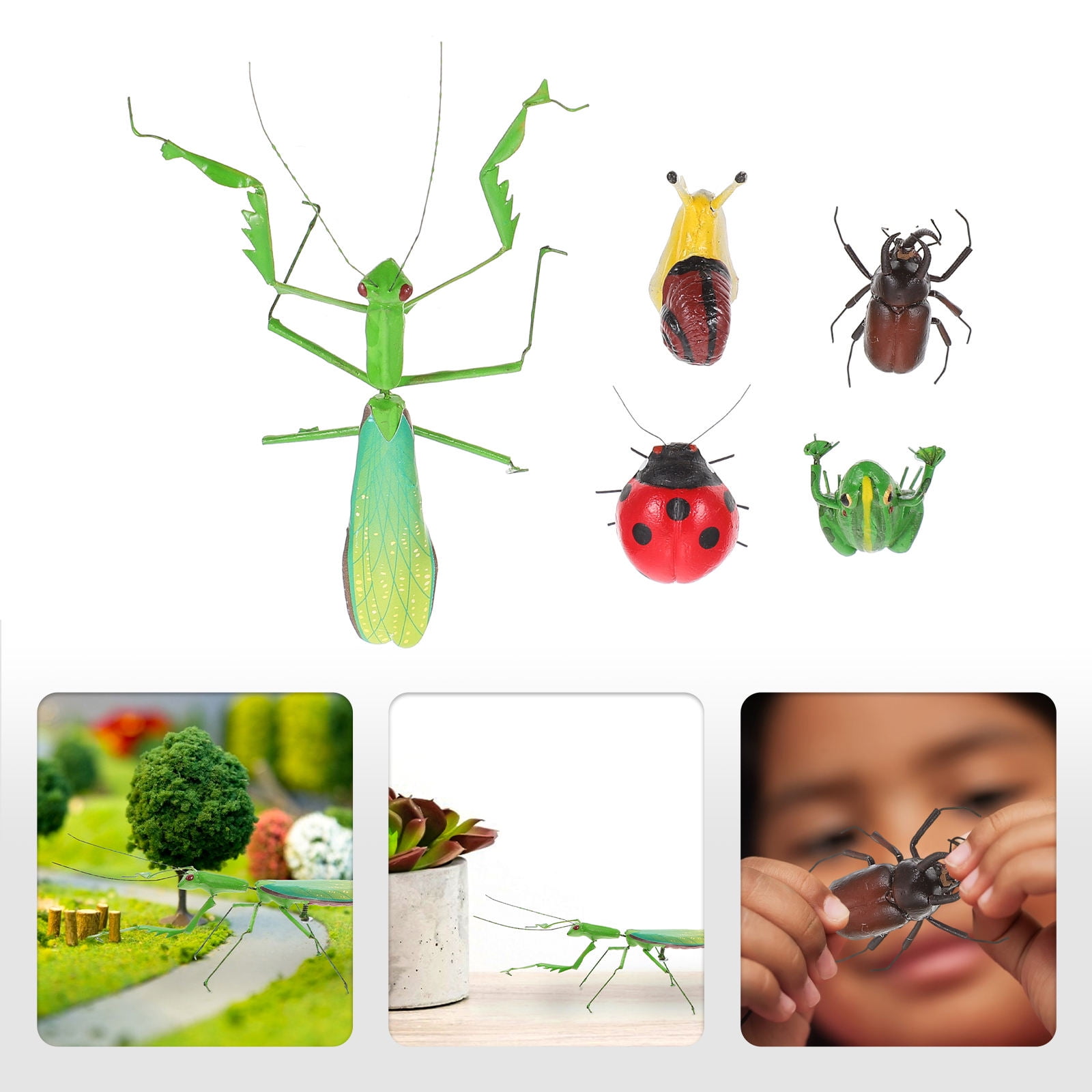 Raindrops 5Pcs Multi-Colored Iron Clay Snail Frog Ladybug Trident ...