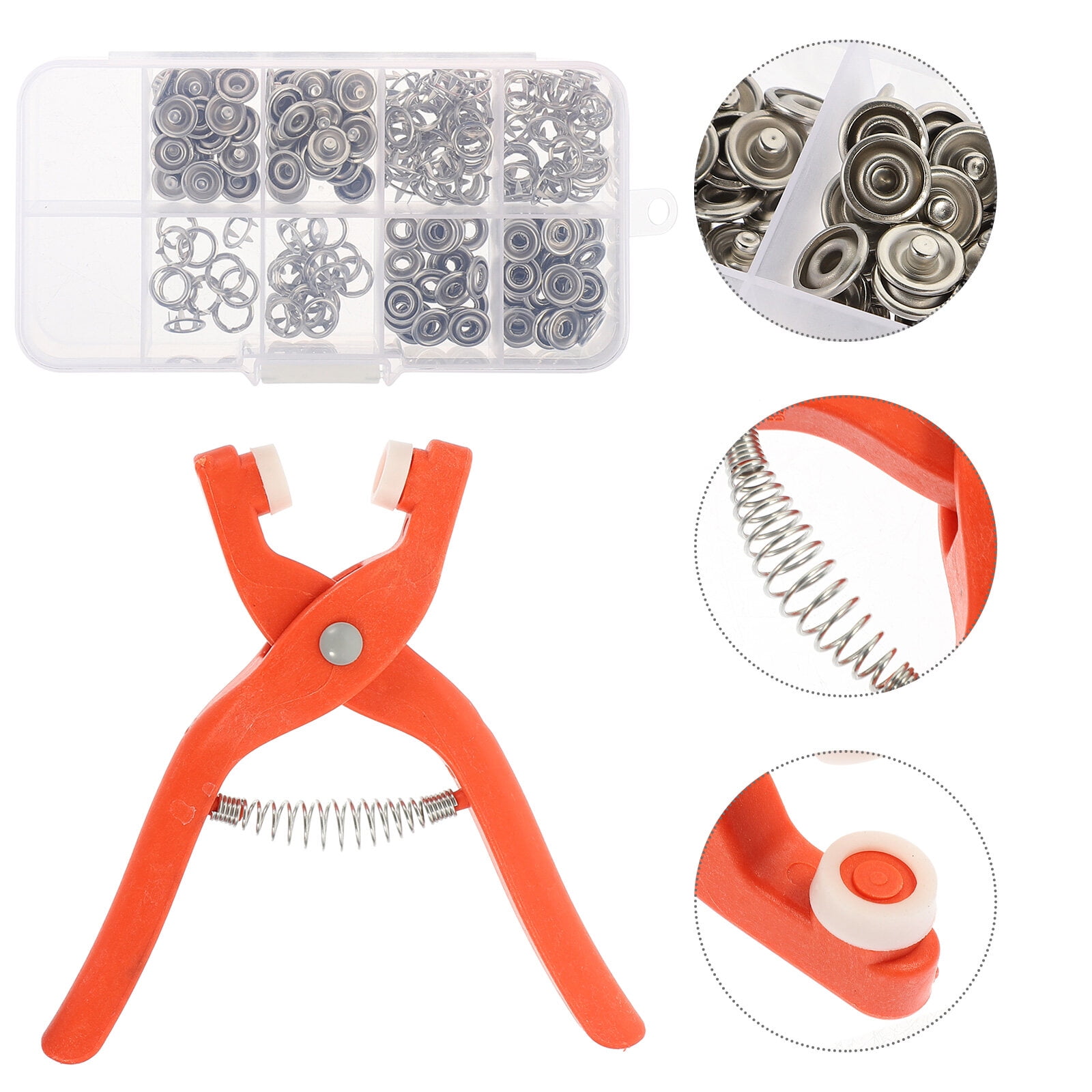 Raindrops Snap Buttons Tool Kit Open-Ring Snaps No-Sew Button Fasteners ...