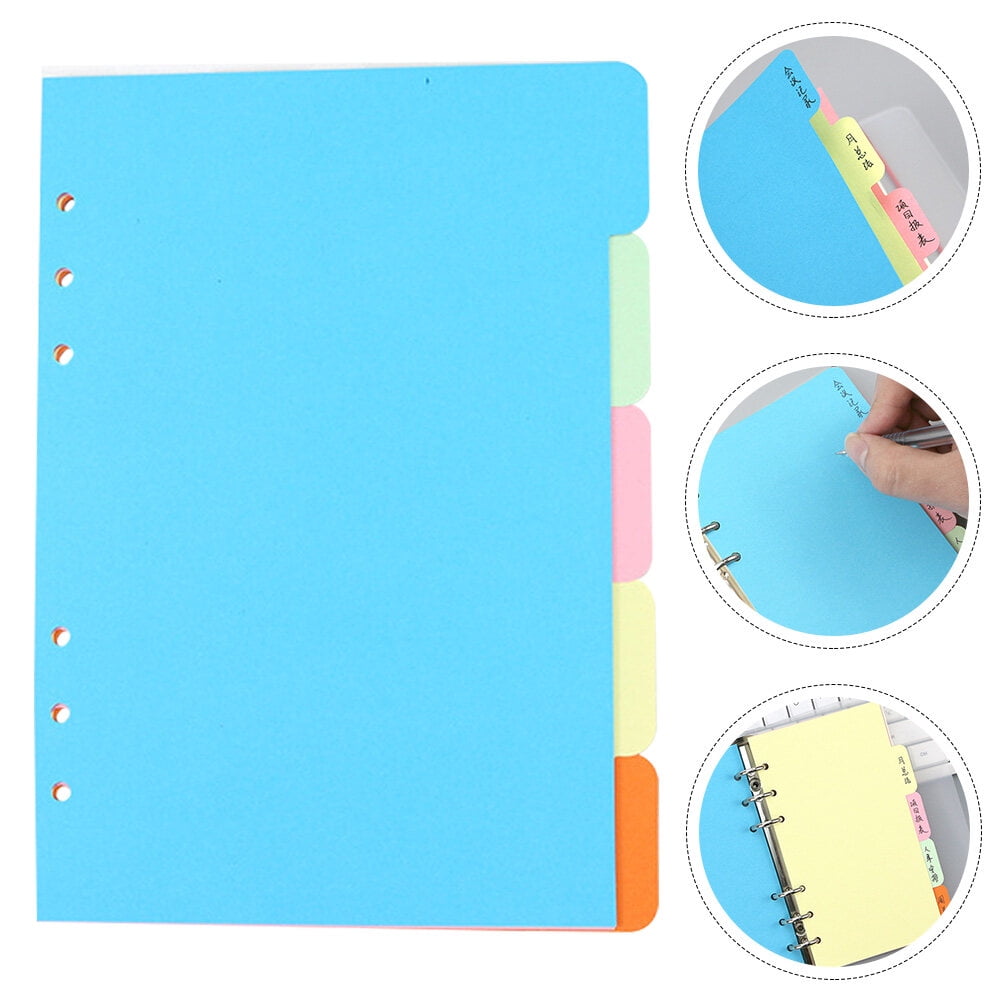 Raindrops 5Pcs Rectangular Binder Dividers with Tabs for Students and ...