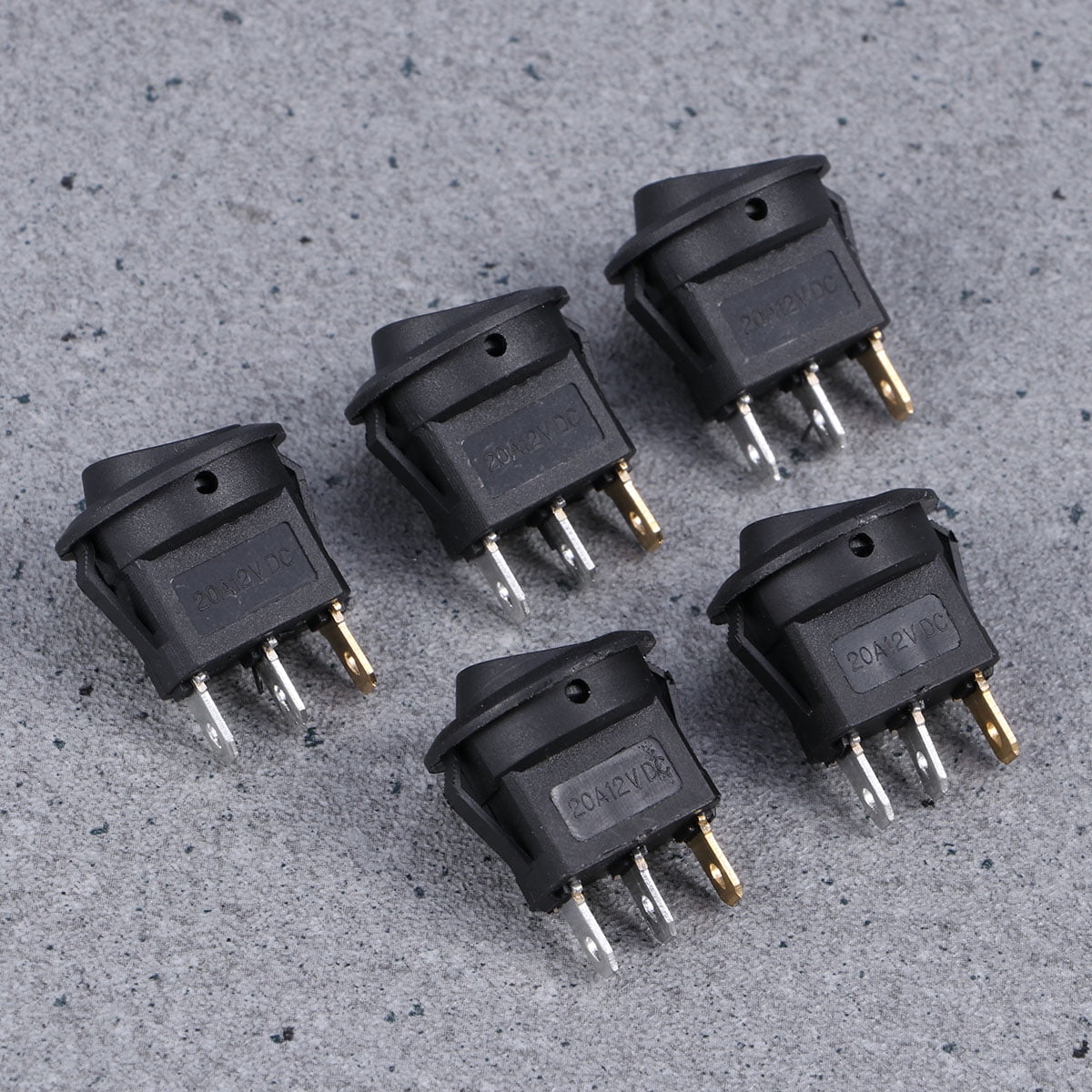 Raindrops 5Pcs Round Reset Push Button with LED Indicator 3 pin ...