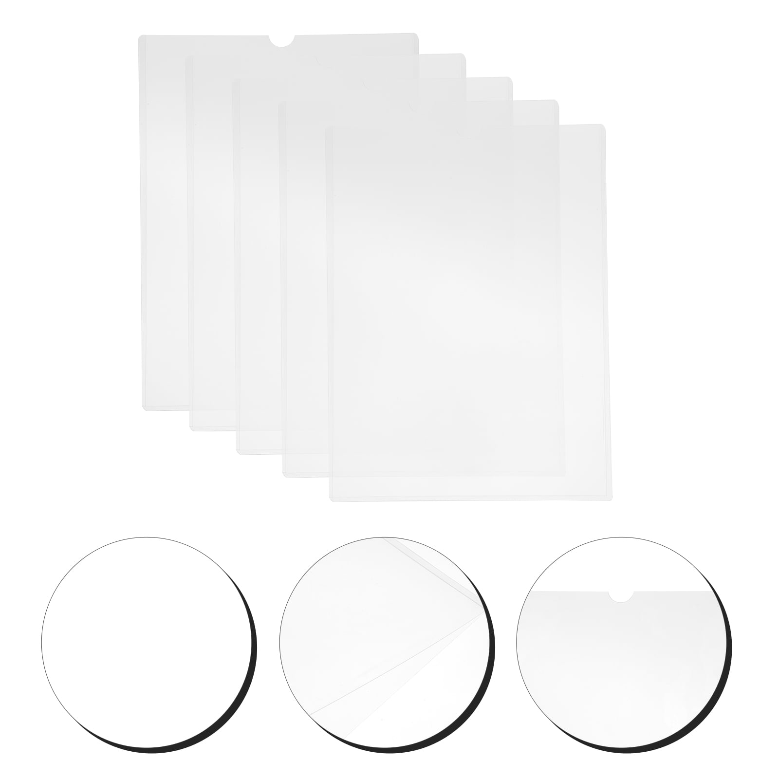 Raindrops 5Set Rectangular Document Folder with Transparent PVC for ...
