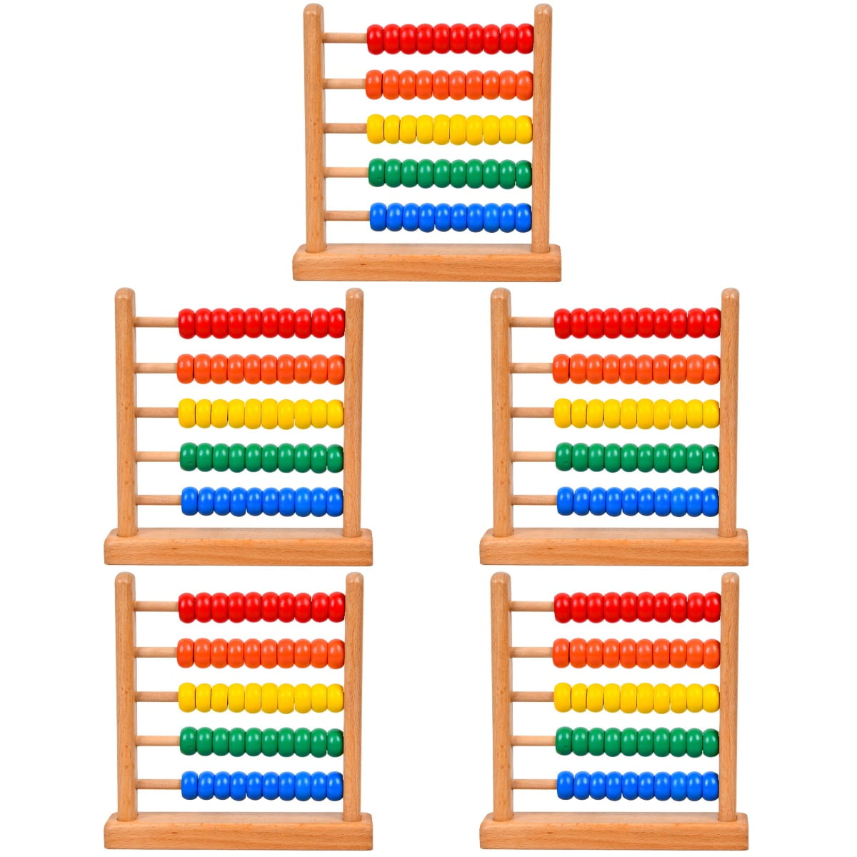 Raindrops 5pcs Abacus Colorful Bead Wood Abacus Counting Tool Portable ...