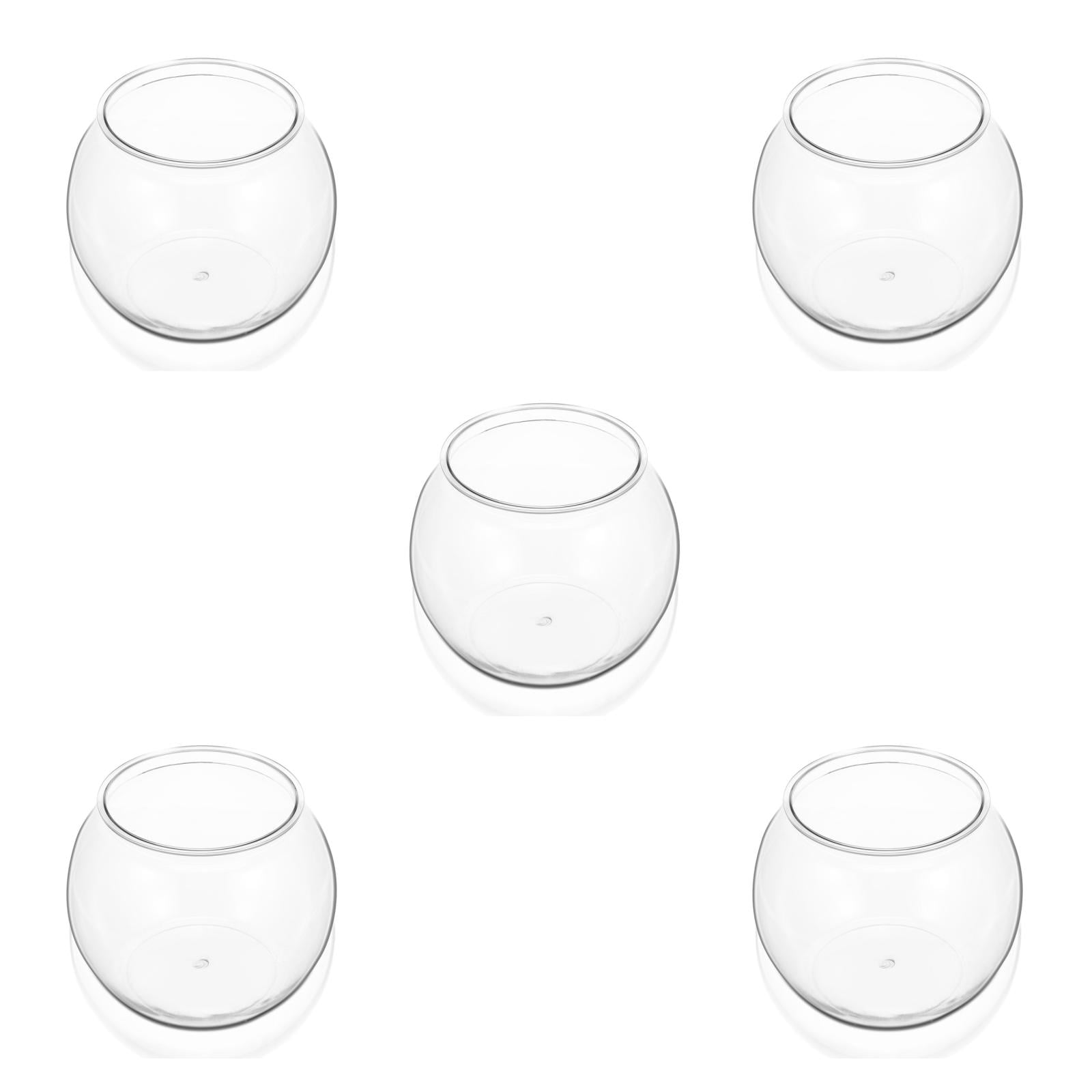 Raindrops 5pcs Clear Fish Bowl Desktop Small Aquarium Small Goldfish ...