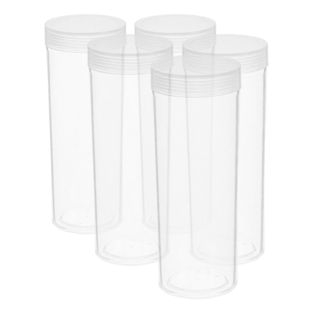 Raindrops 5pcs Coin Storage Tubes With Lids Plastic Coin Collecting ...