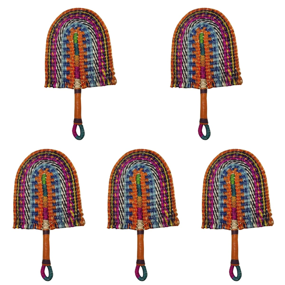 Raindrops 5pcs Craft Fan Hand Weaving Fan Portable Weaving Fan Home ...