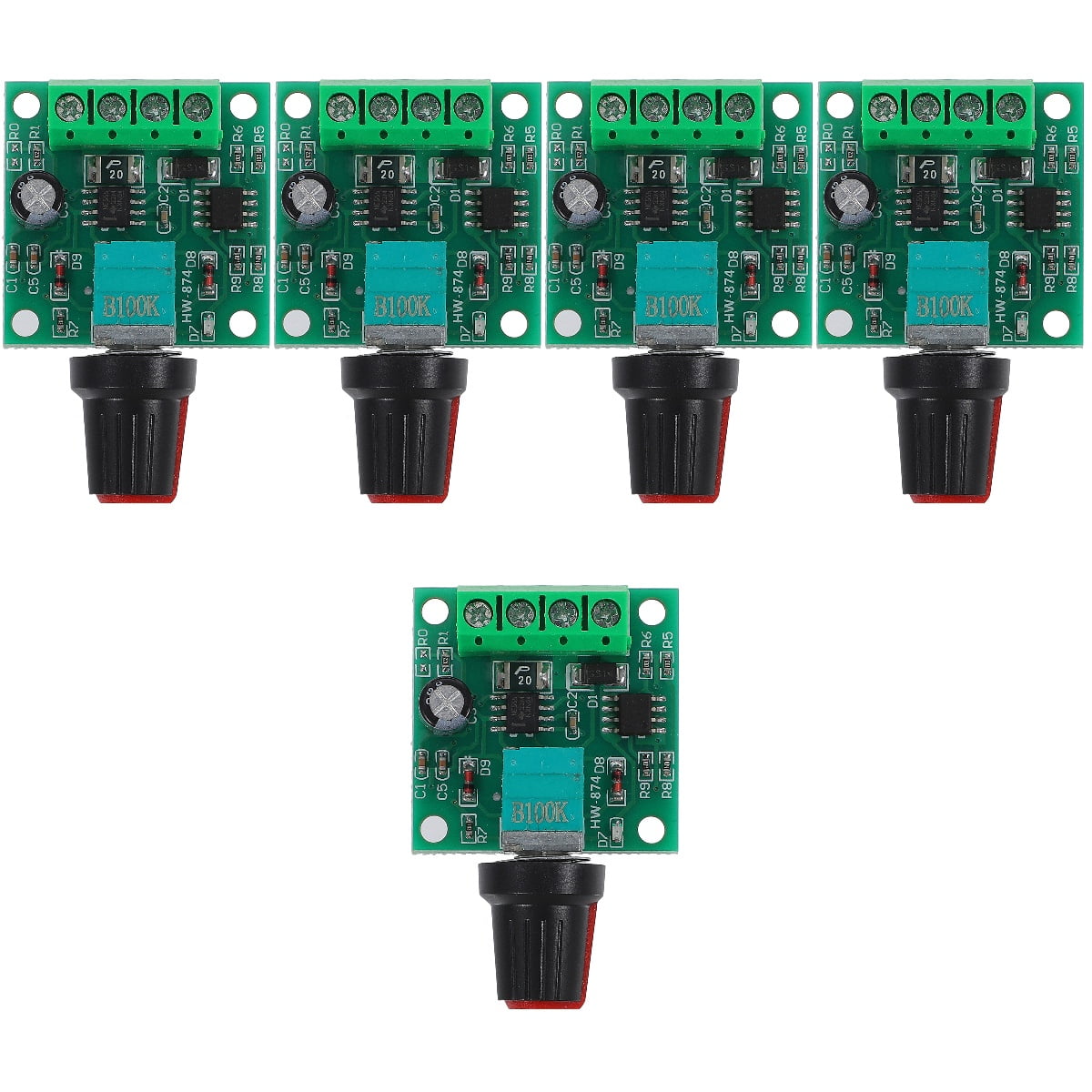 Raindrops 5pcs Dc Motor Speed Controller 1.8v-12v Adjustable Low ...