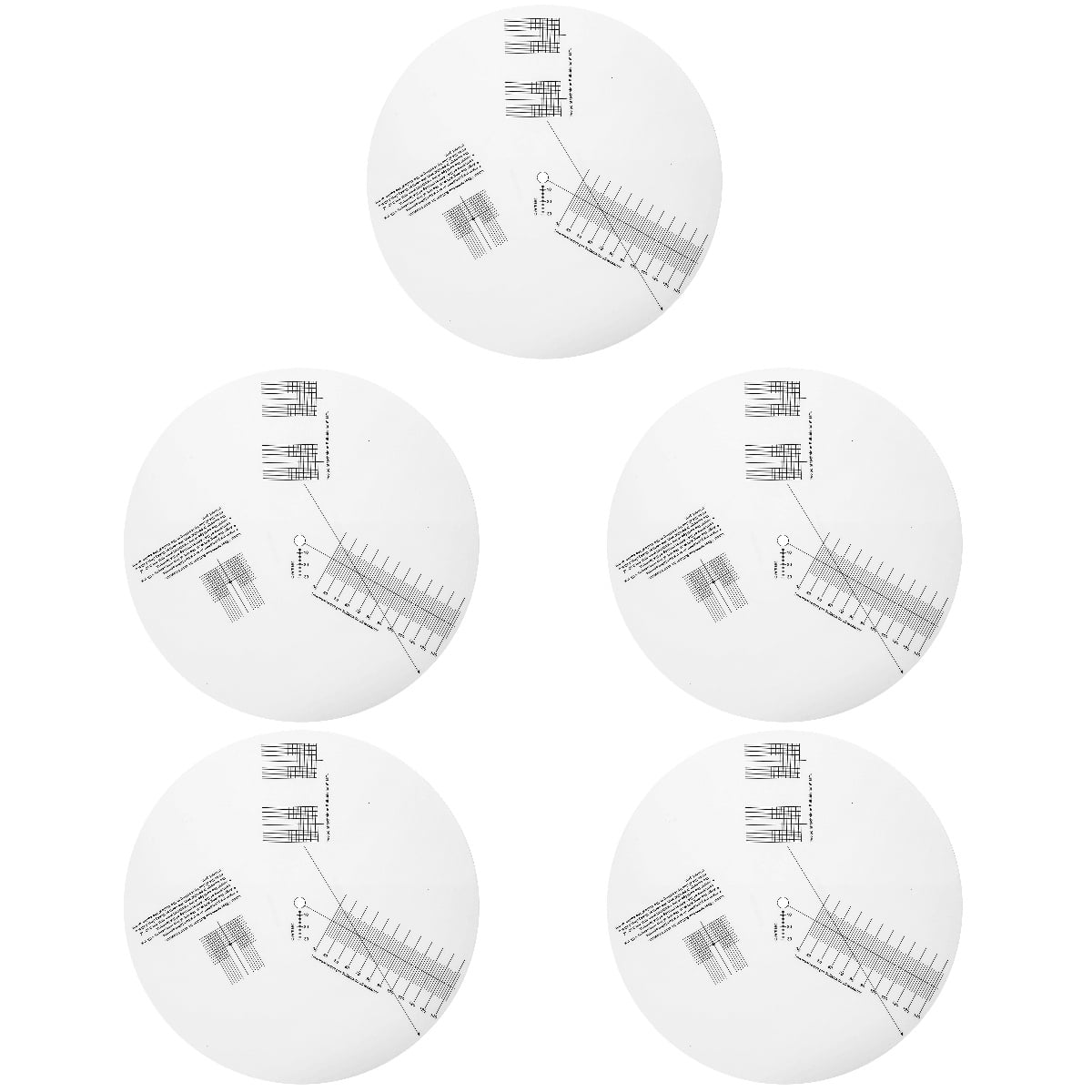 Raindrops 5pcs Distance Gauge Protractor Practical Professional Pickup ...