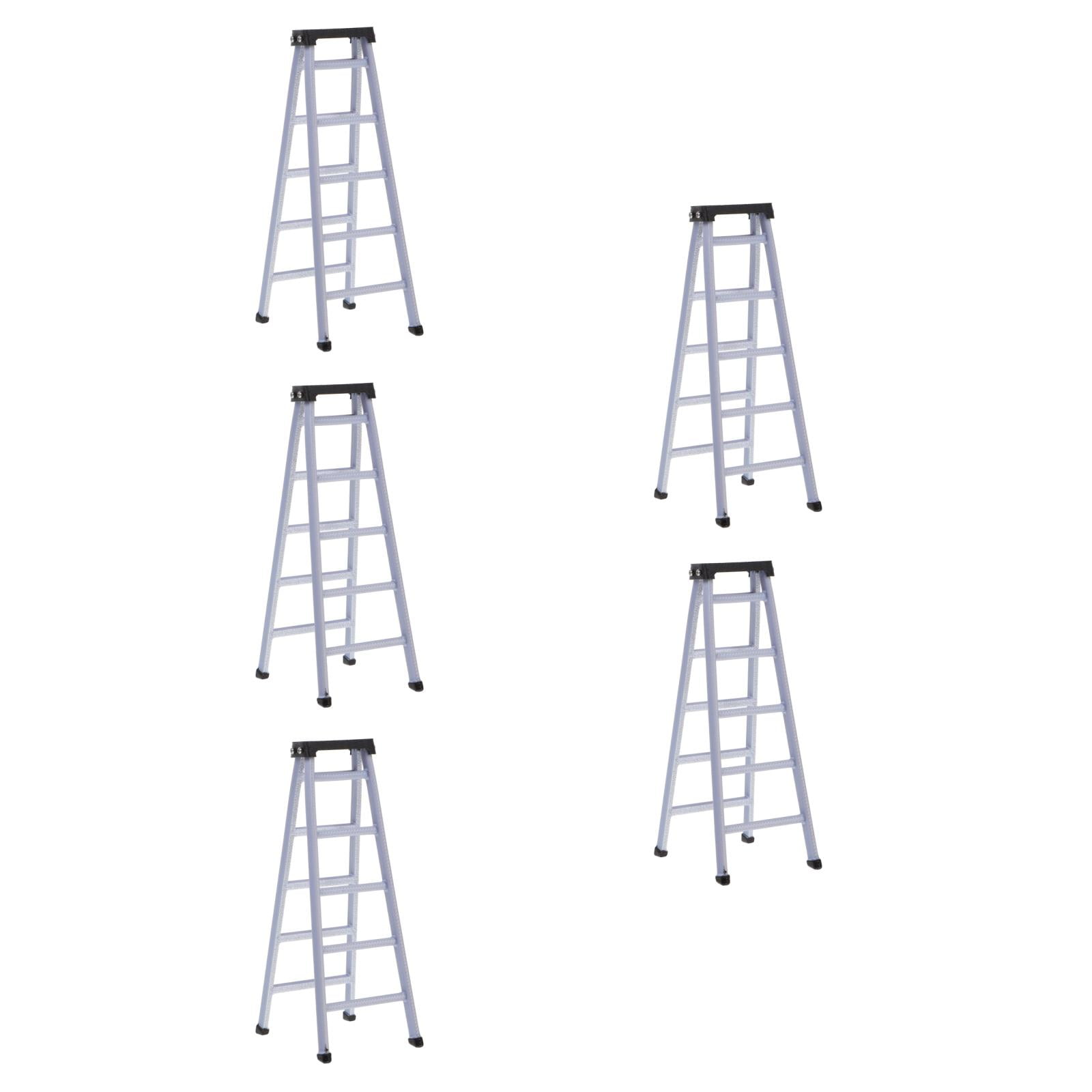 Raindrops 5pcs Dollhouse Miniature Ladders 1:12 Scale Mini Step Ladder ...