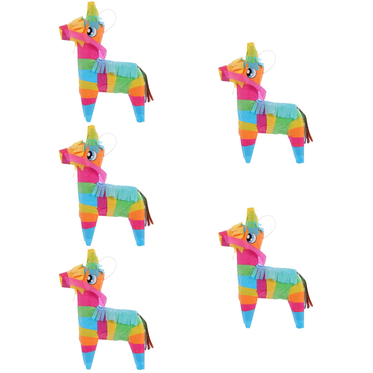 Raindrops 5pcs Donkey Pinata for Kids Colorful Cinco De Mayo Rainbow ...