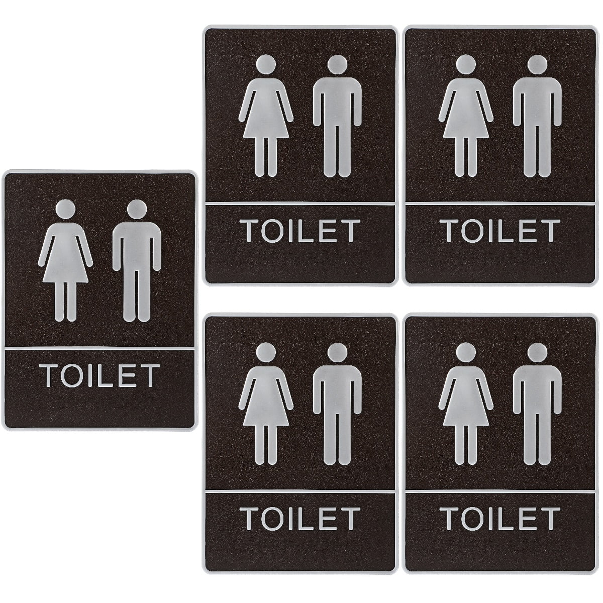 Raindrops 5pcs Gender Bathroom Sign Men and Women Toilet Sign Self ...