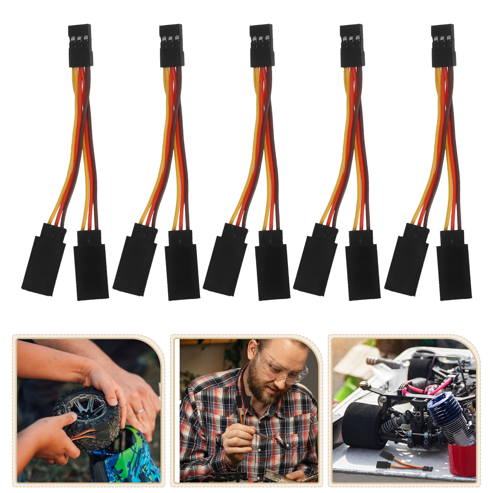 Raindrops 5pcs High-density Connection Rc Helicopter Extension Lead For ...