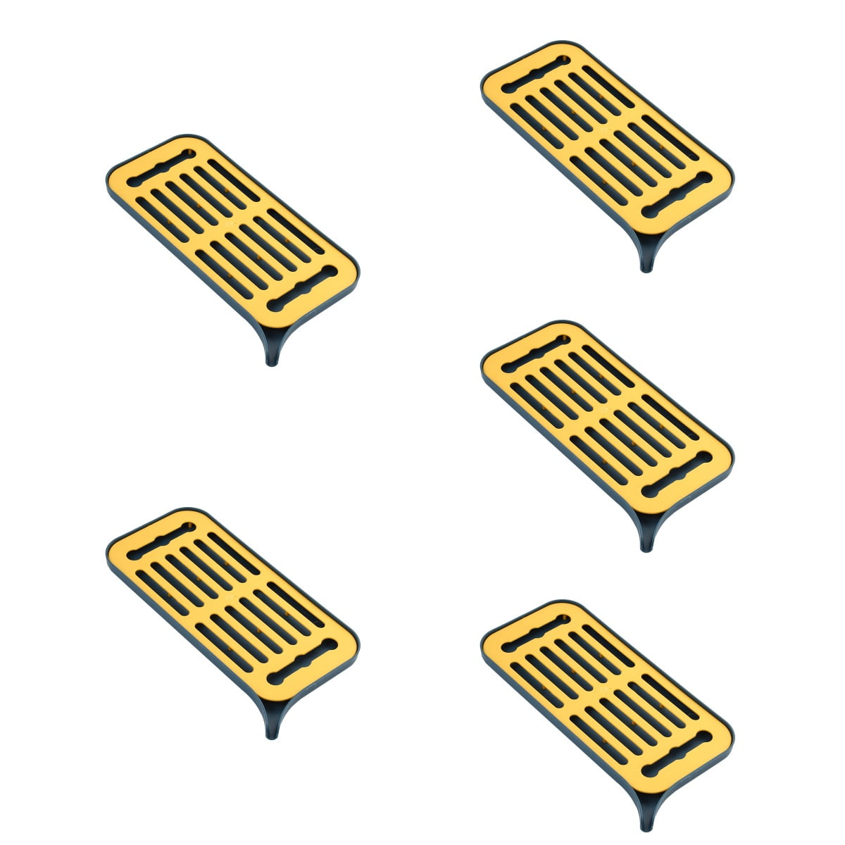 Raindrops 5pcs Kitchen Utility Draining Board Dish Drainer Mat Plate ...