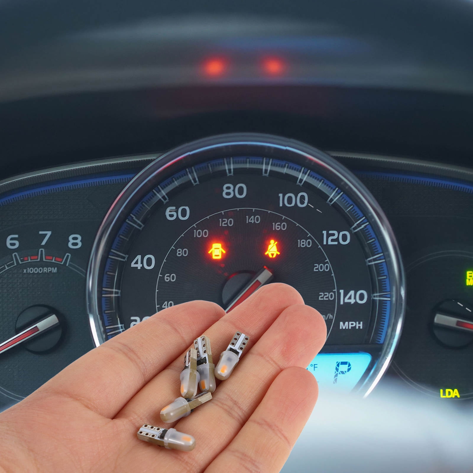 Raindrops 5pcs LED Dashboard Light Bulbs Car Instrument Cluster Gauge ...