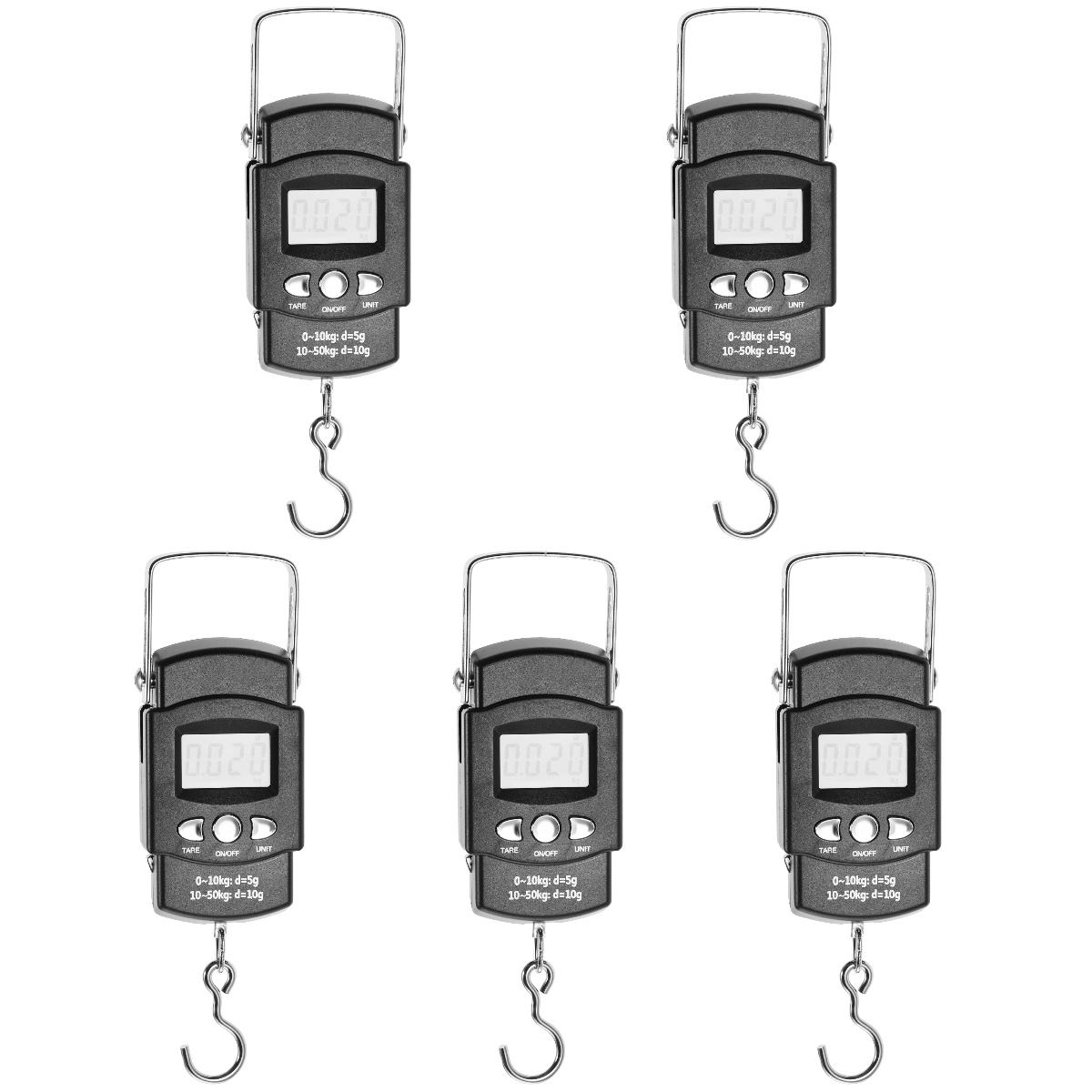 Raindrops 5pcs Luggage Scale Fishing Weight Scale Measuring Tape 50kg ...