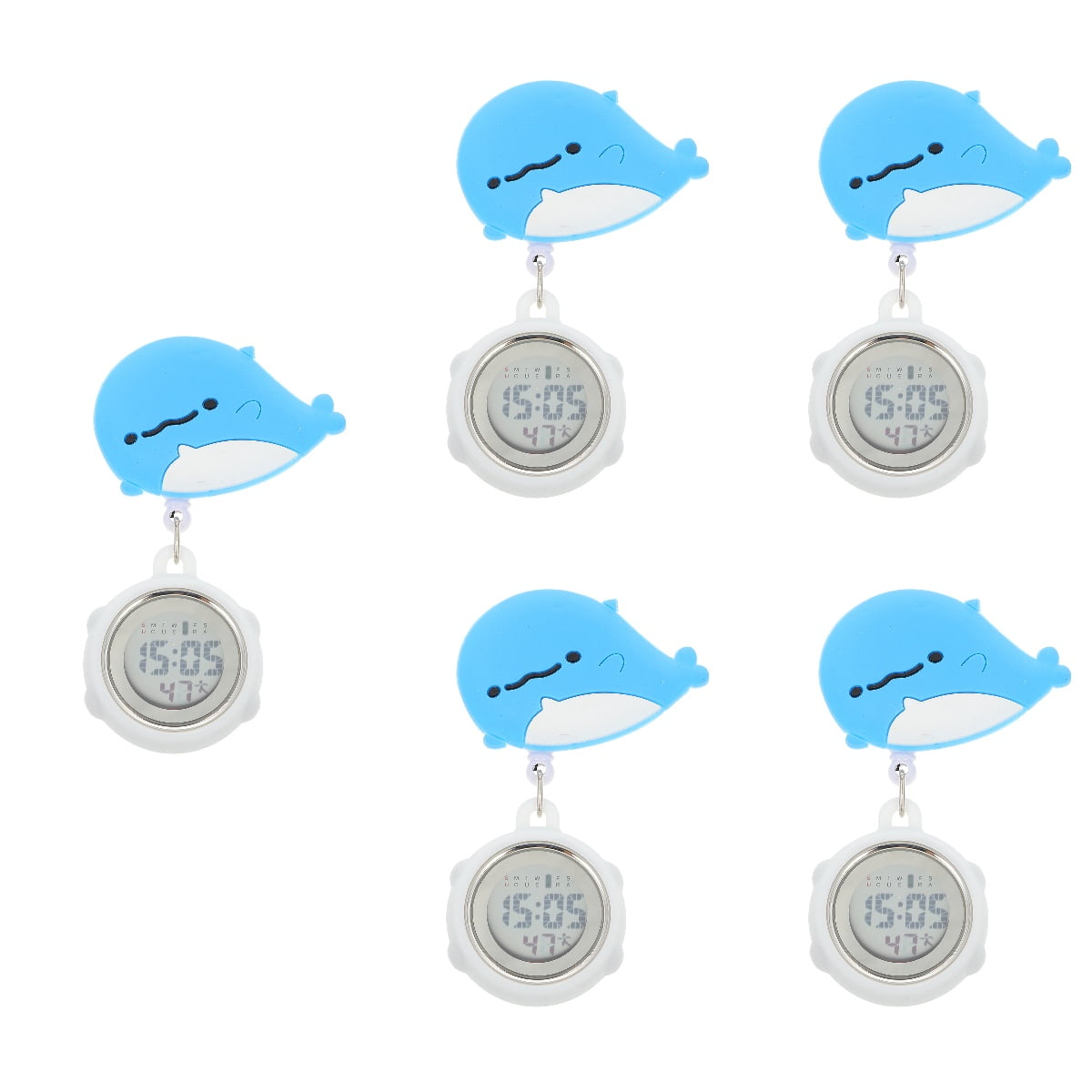 Raindrops 5pcs Nurse Retractable Watch Portable Timing Watch Clip On ...