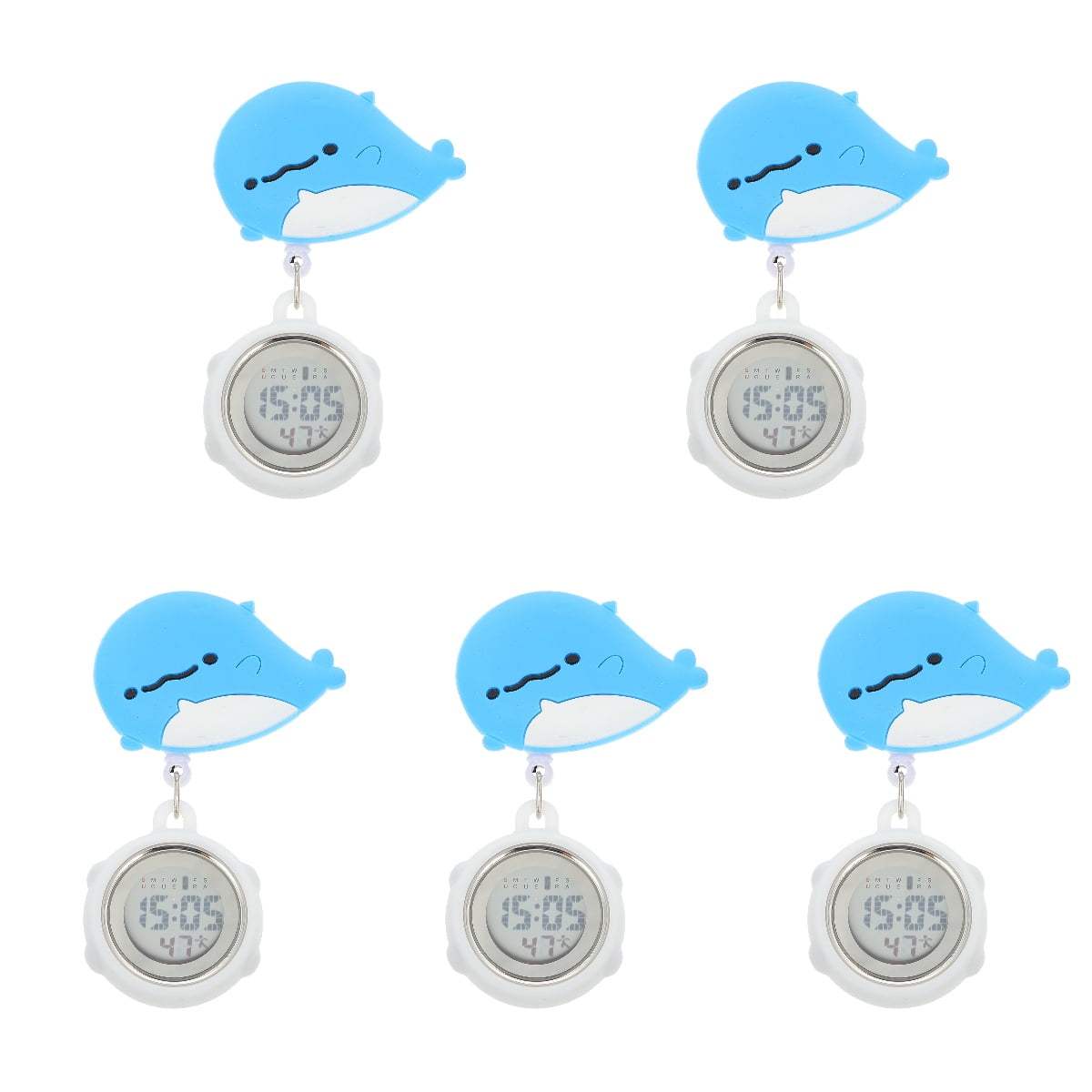 Raindrops 5pcs Nurse Retractable Watch Portable Timing Watch Clip On ...