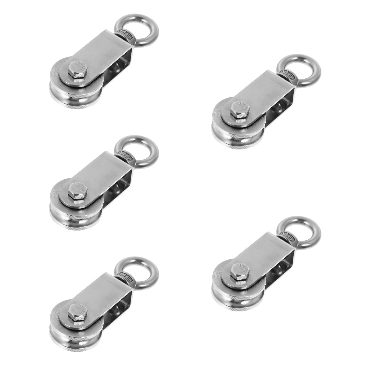 Raindrops 5pcs Pulley Wheel Heavy Duty Single Pulley Block Stainless ...