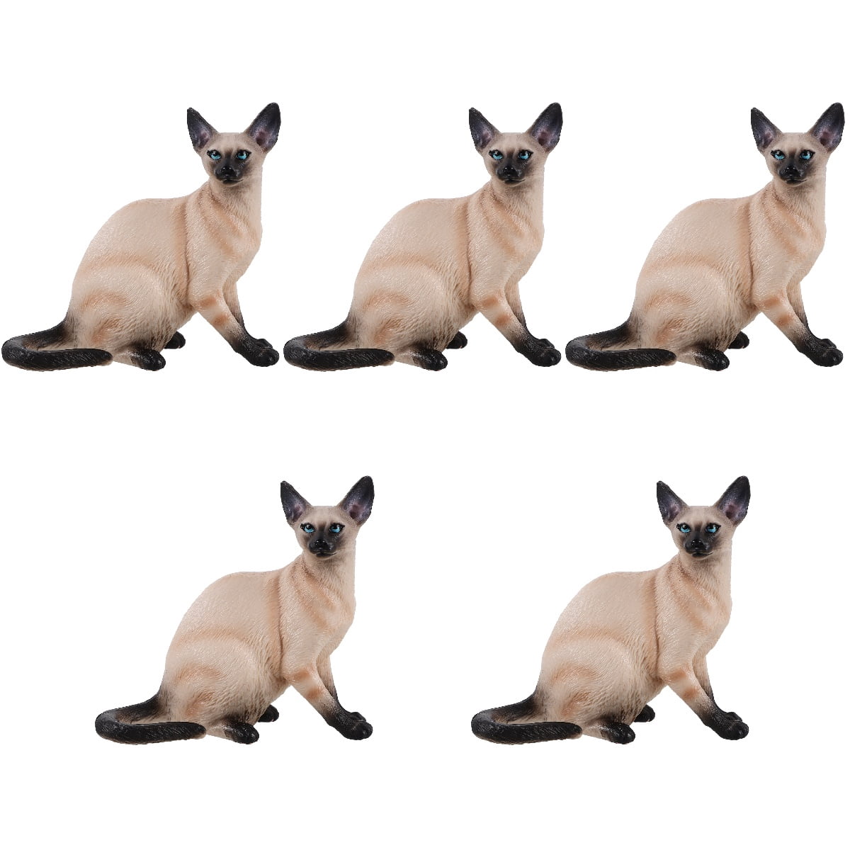 Raindrops 5pcs Realistic Cat Figurine Simulation Cat Home Desktop Cat ...
