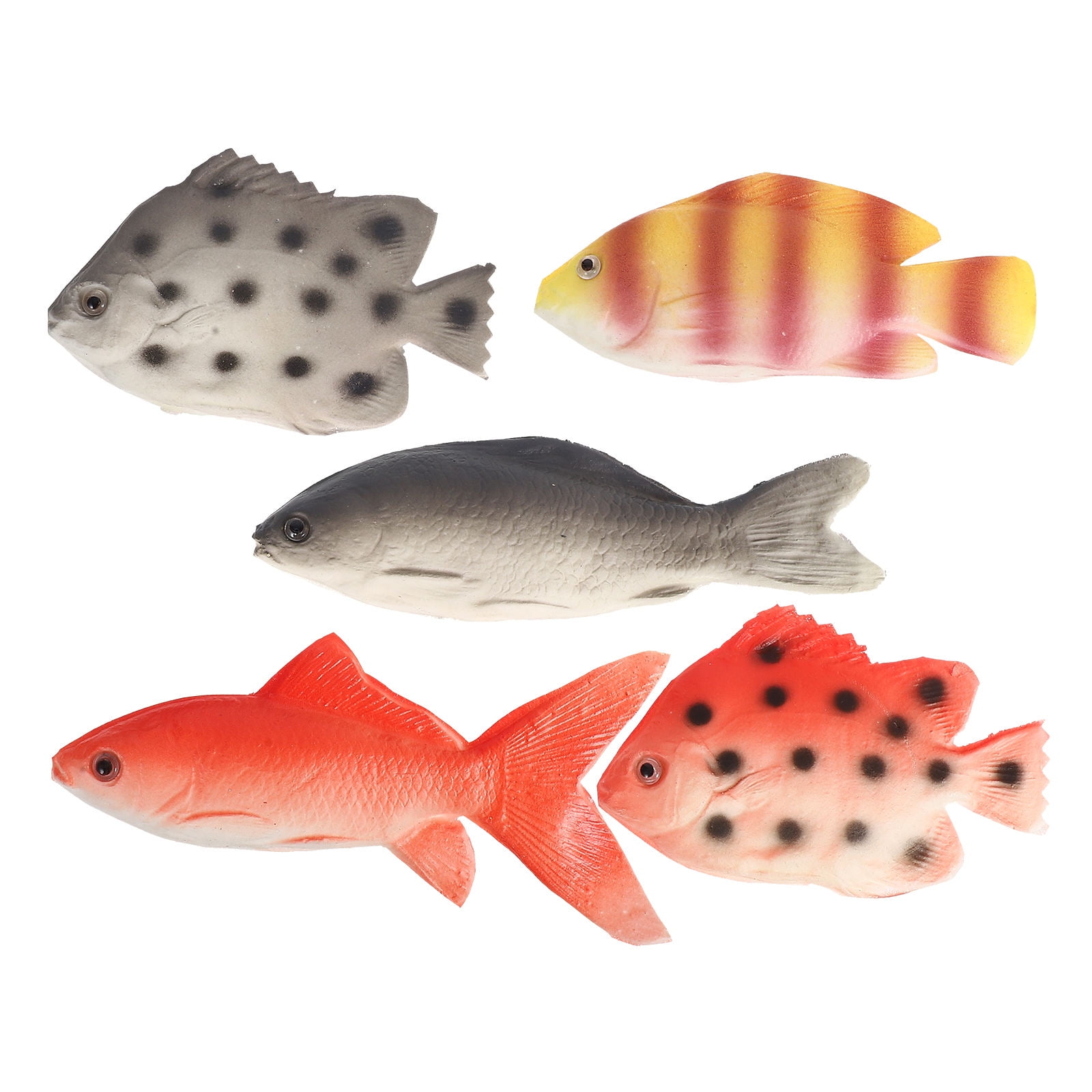 Raindrops 5pcs Realistic Fish Models Simulation Fish Figures Ocean ...
