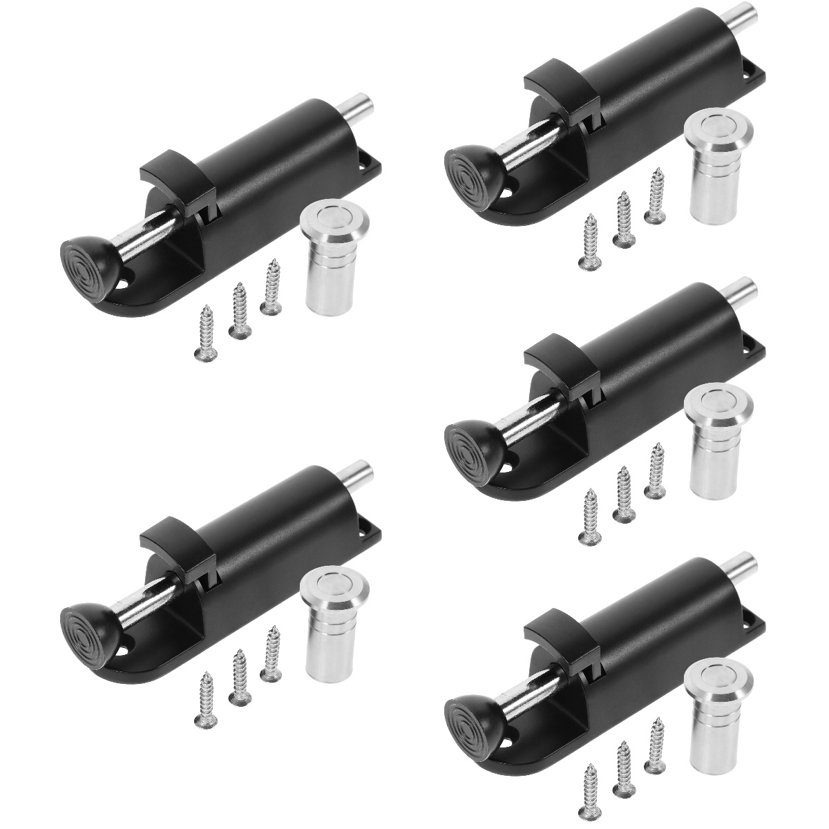 Raindrops 5pcs Spring Loaded Latch Barn Barrel Bolt Sliding Barrel Bolt ...