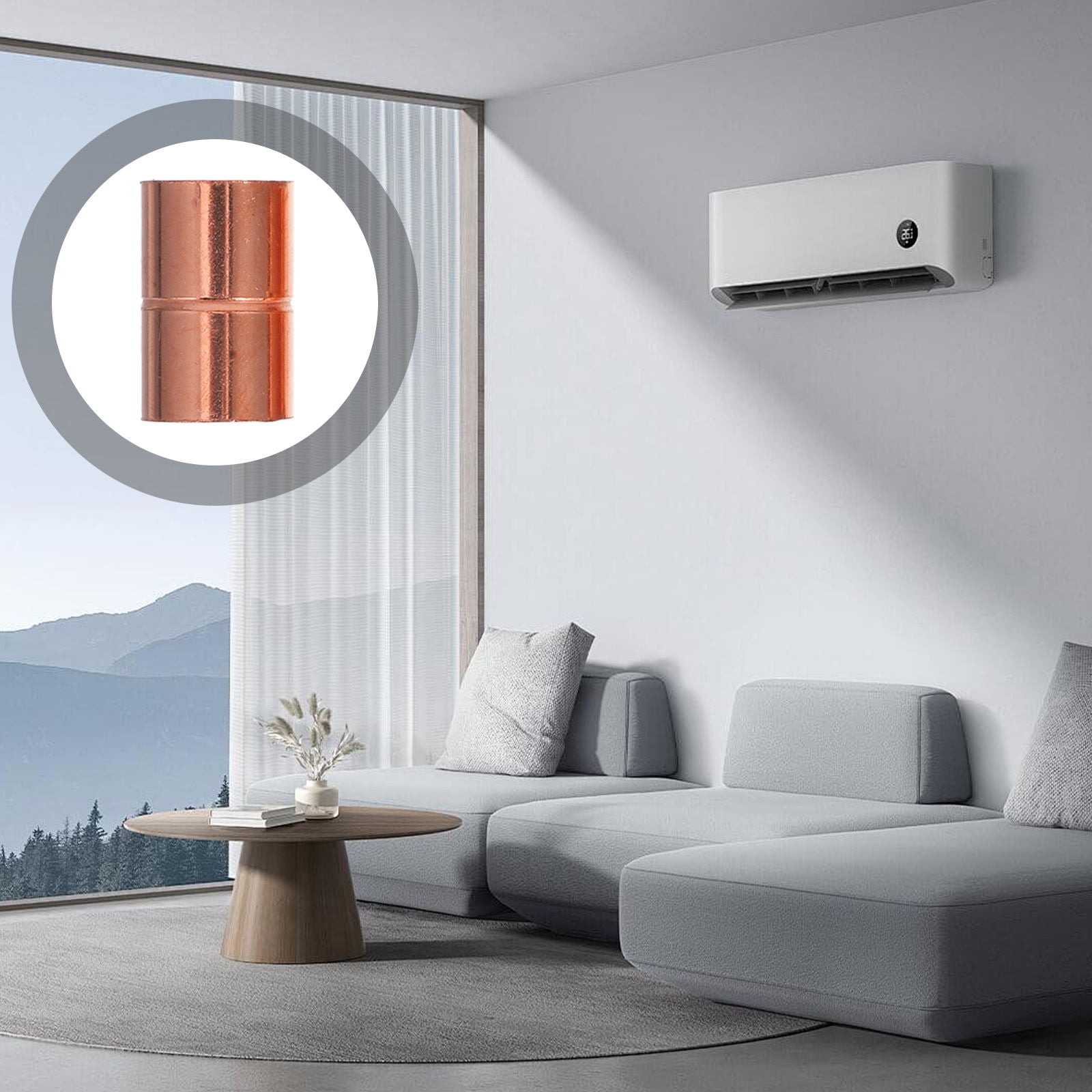 Raindrops 5pcs Straight Copper Coupling Fittings for HVAC Systems ...