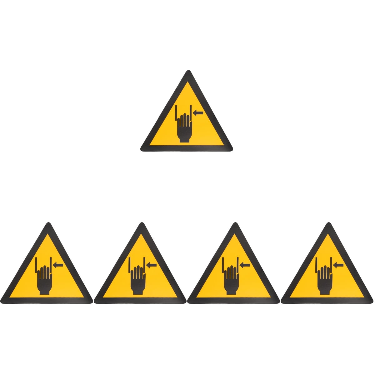 Raindrops 5pcs Warning Hand Crushing Sign Hand Crushing Warning Label ...