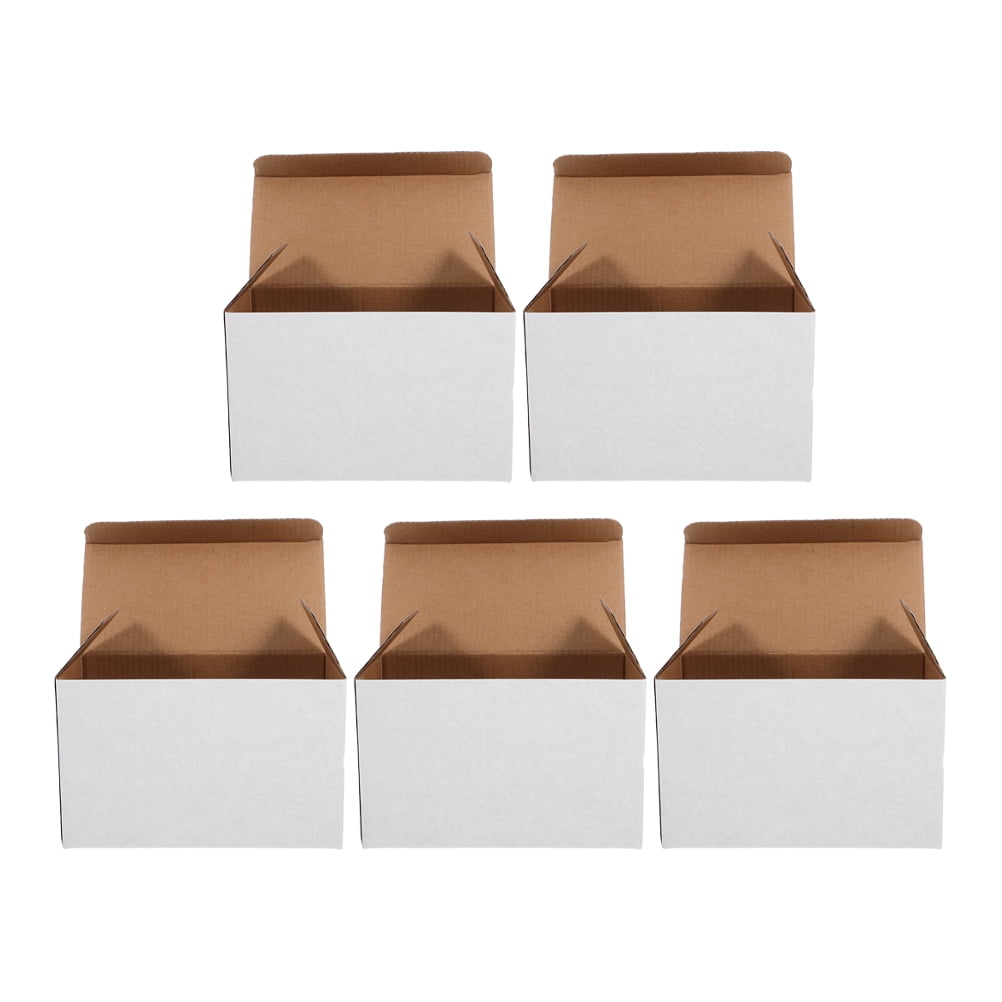 Raindrops 5pcs White Corrugated Cardboard Shipping Boxes for Packaging ...