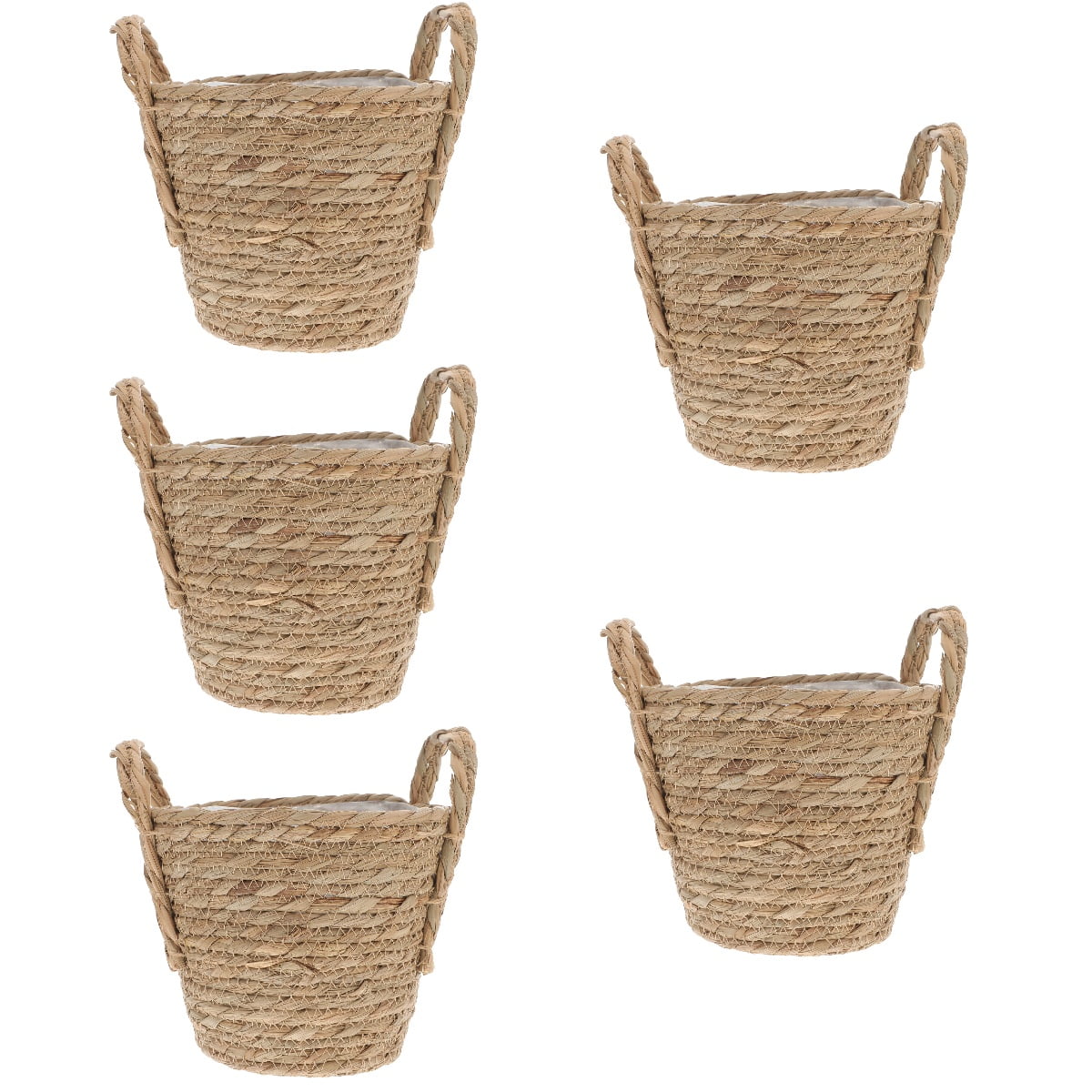 Raindrops 5pcs Woven Flower Basket Weaving Basket Flower Pots Cover ...