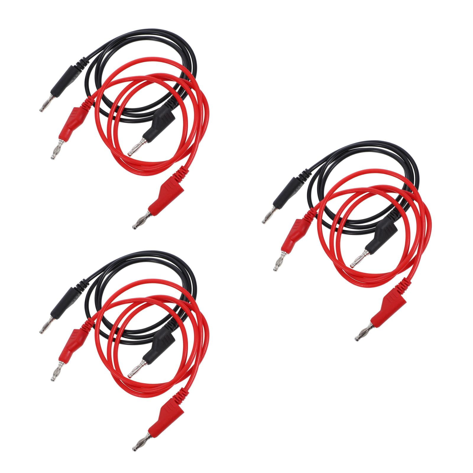 Raindrops 6 PCS Banana Plug to Banana Plug Test Lead Cable Electrical ...