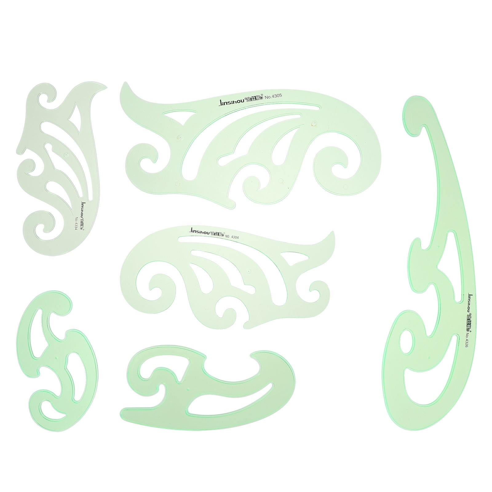 Raindrops 6 PCS Curve Ruler Stencils for Painting Drawing Template ...