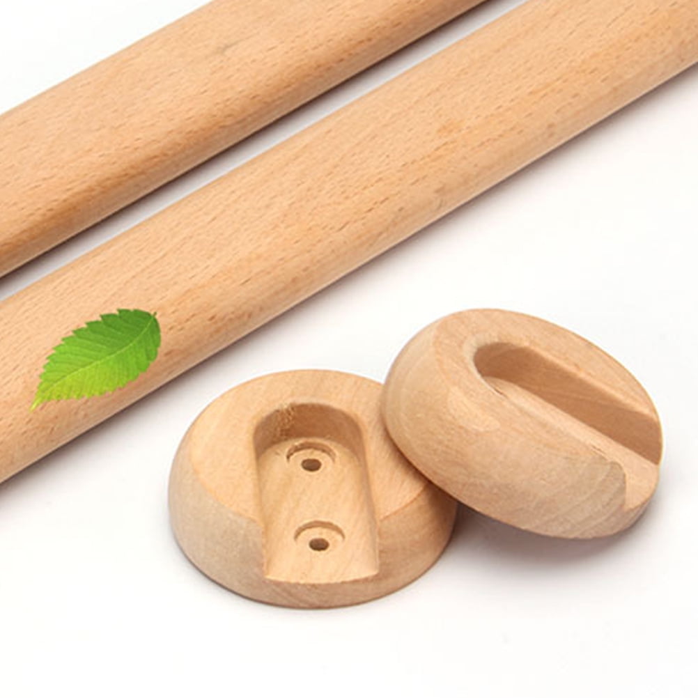 Raindrops 6 Pairs Closet Pole Socket Clothes Hanging Rod Support Flange ...