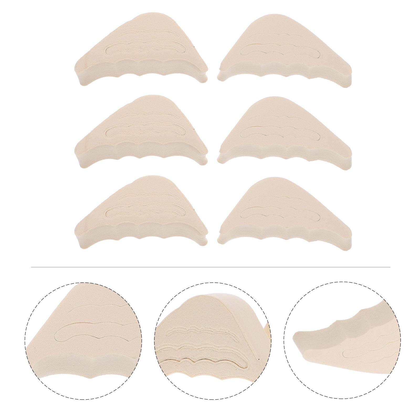 Raindrops 6 Pairs Heel Front Inserts Sponge Cushioned Design for Shoes ...