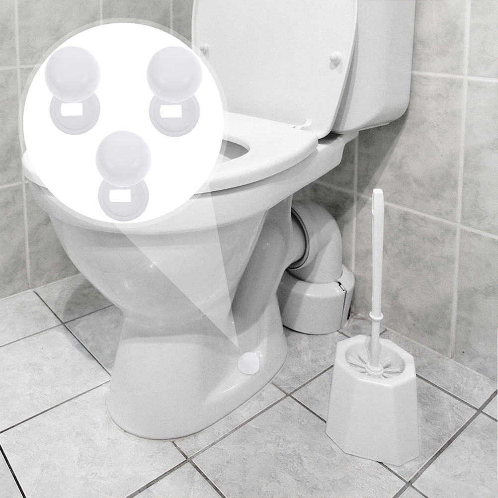 Raindrops 6 Pairs White Round Plastic Toilet Bolt Caps for Replace Worn ...