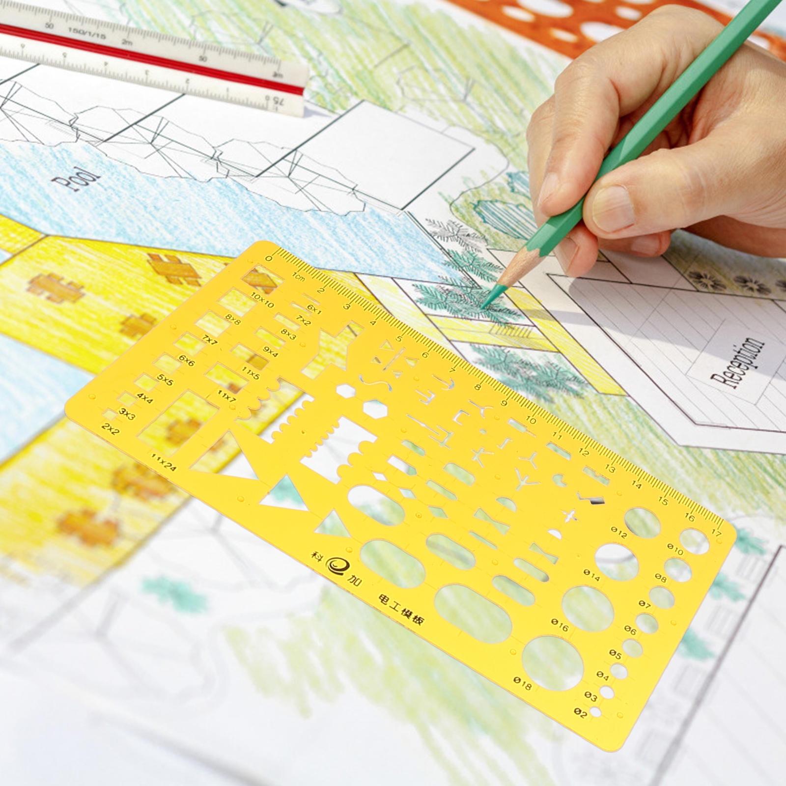 Raindrops 6 Pcs Artist Multipurpose Drawing Ruler Rulers Template ...