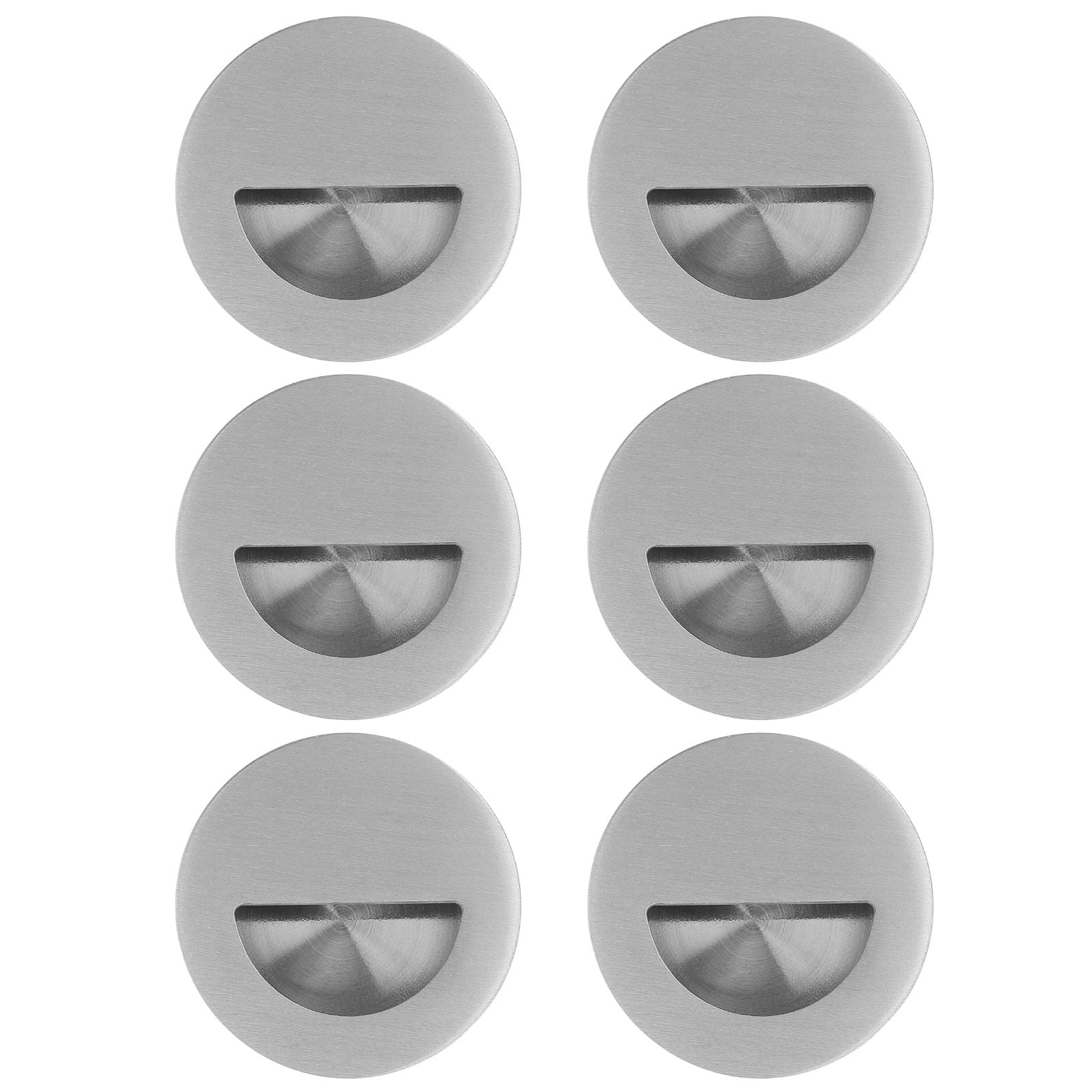 Raindrops 6 Pcs Concealed Cabinet Handles Drawer Pulls Key Black Silver ...