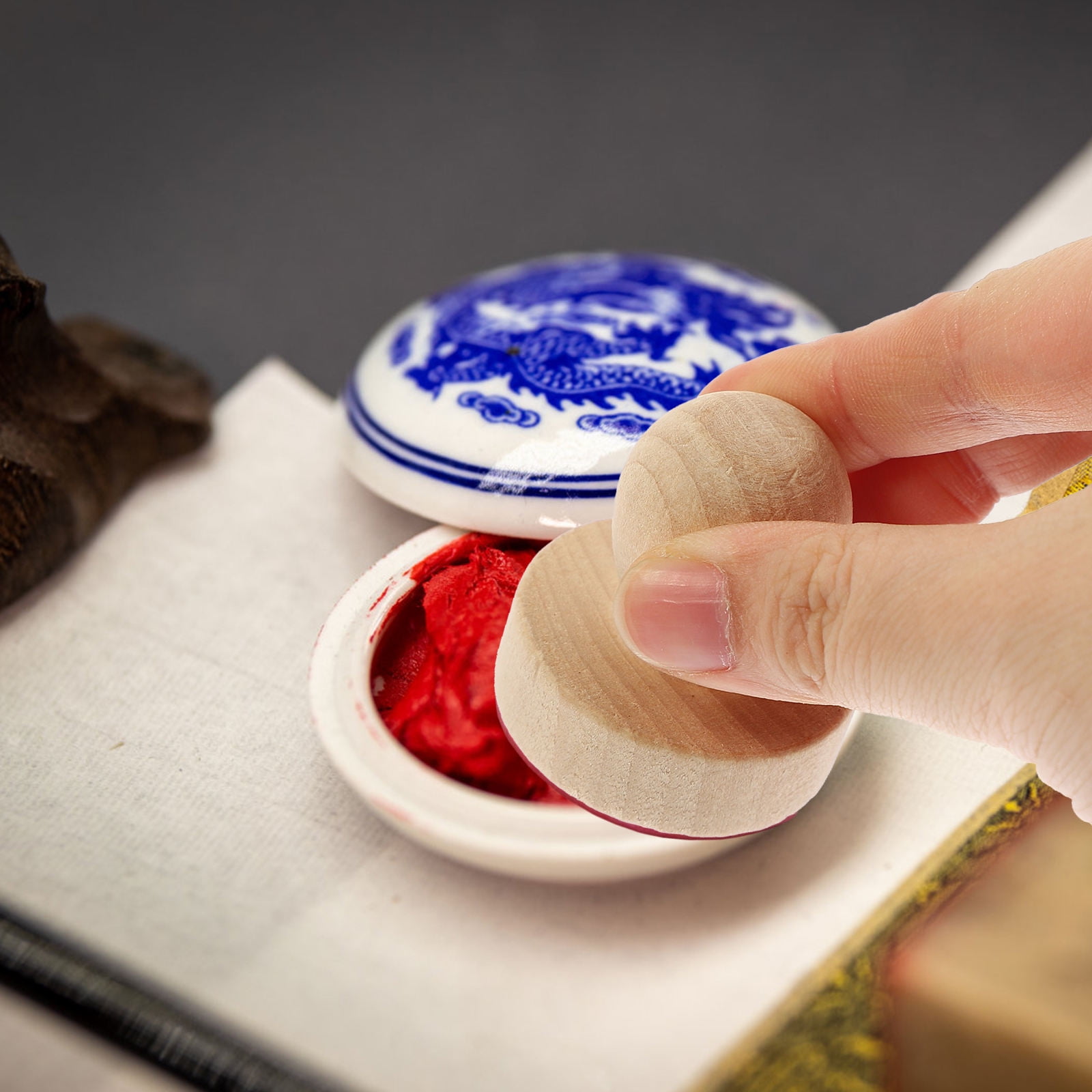 Raindrops 6 Pcs Cookie Stamp Number Solid Wood Round Handle Seal ...