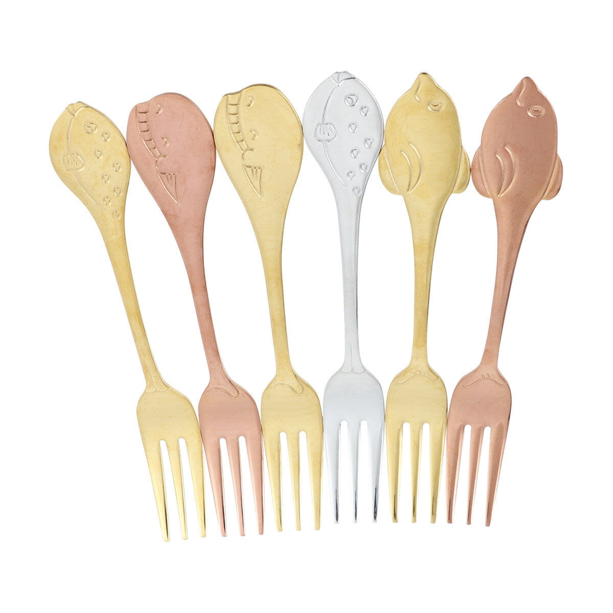 Raindrops 6 Pcs Cutlery Silverware Tray Little Forks Appetizers Serving ...