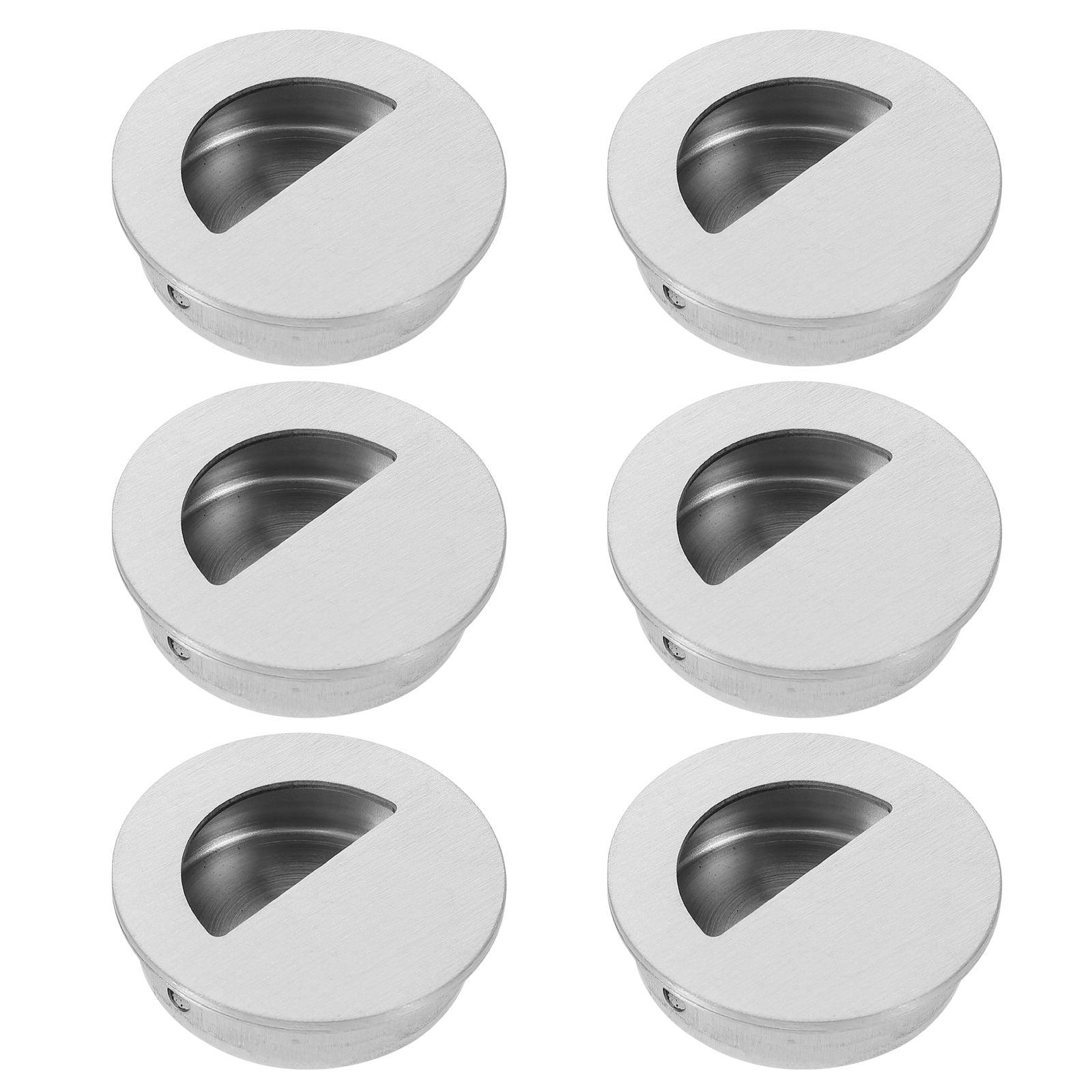 Raindrops 6 Pcs Drawer Handle Modern Recessed Door Pull Silver ...